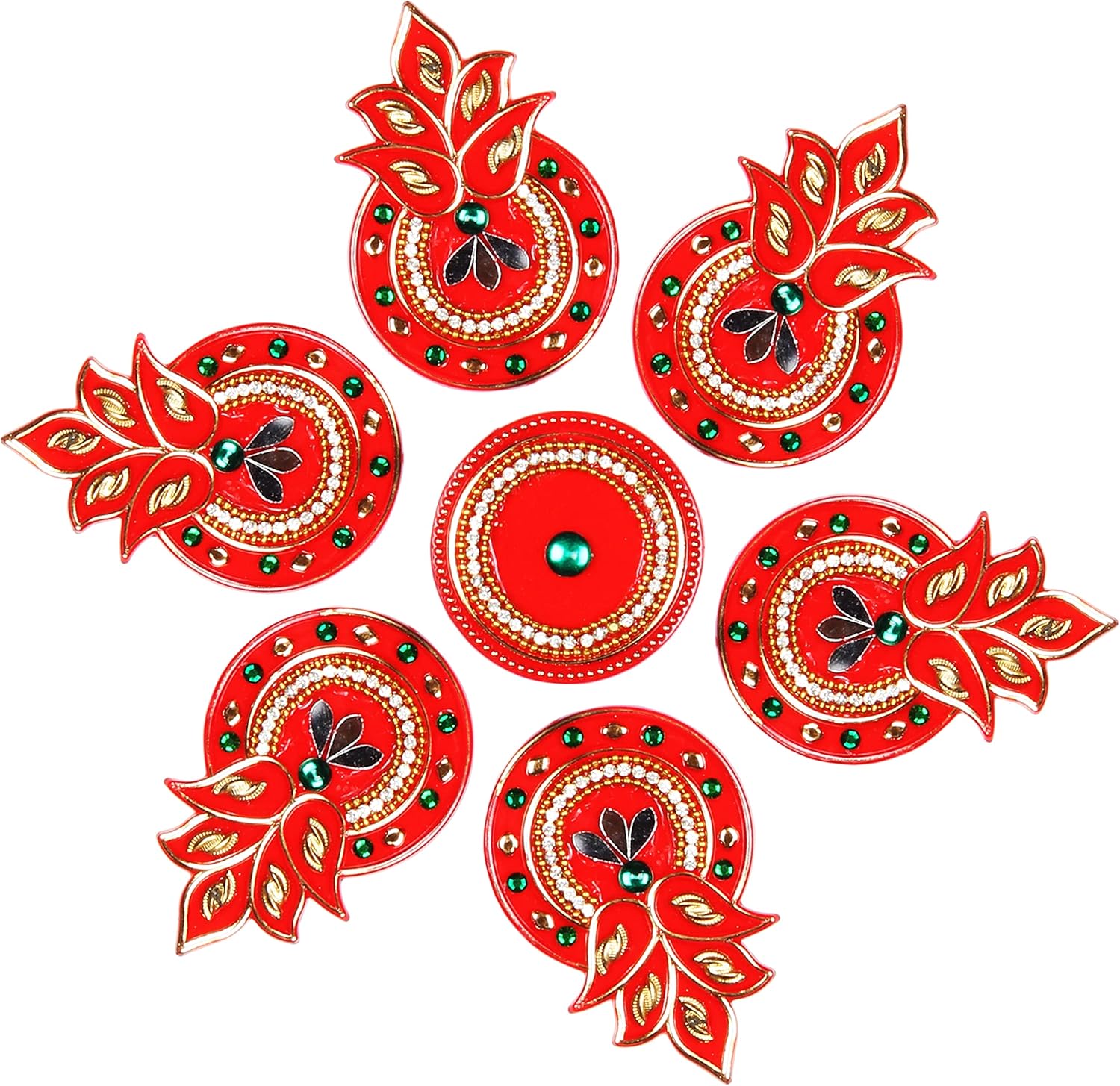 Amazon.com: TrendBell Red Round Tree Design Acrylic Diwali Rangoli ...
