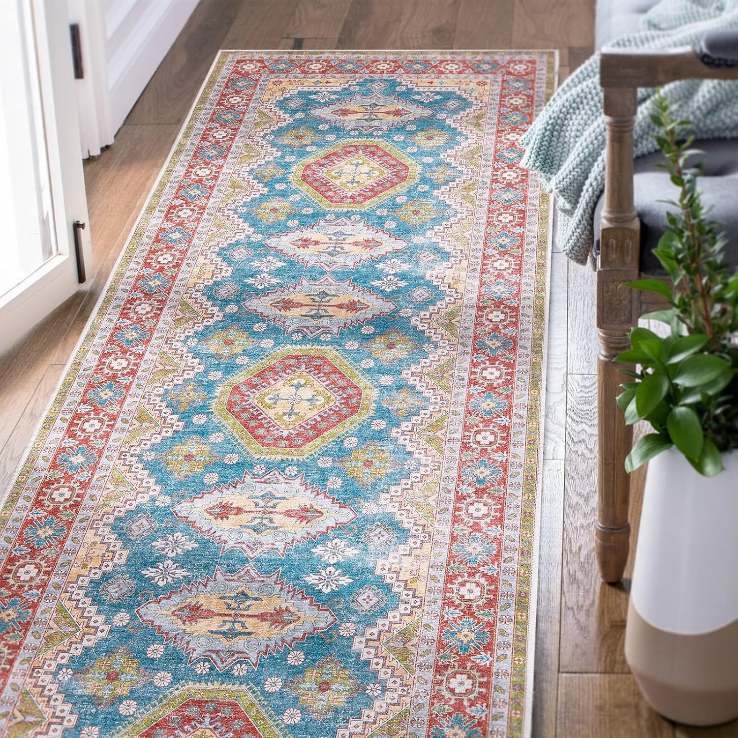 Amazon.com: jinchan Runner Rug 2x7 Washable Kitchen Runner Rug Non Slip ...