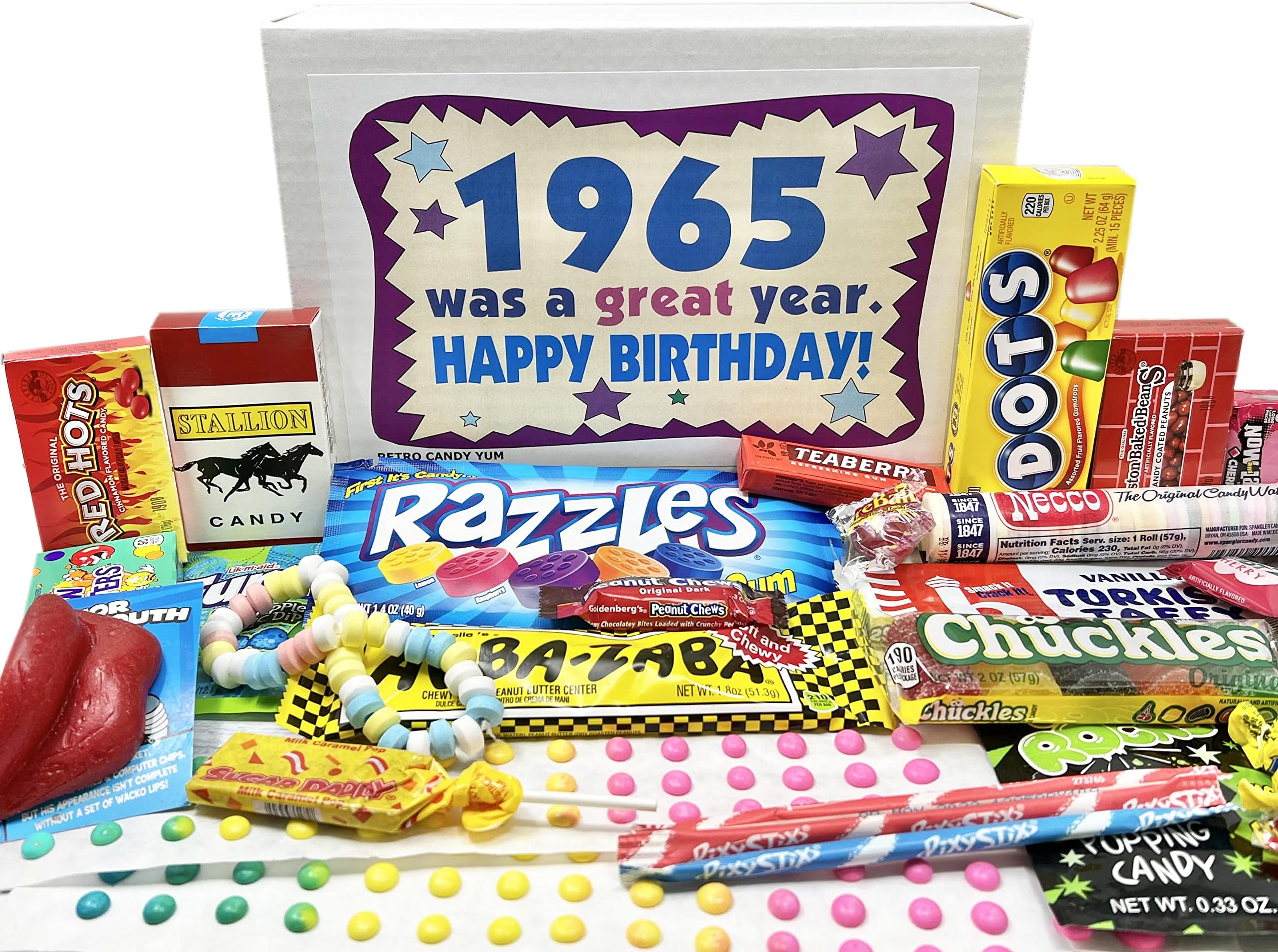 Amazon.com : RETRO CANDY YUM ~ 1950 74th Birthday Gift Box Nostalgic ...