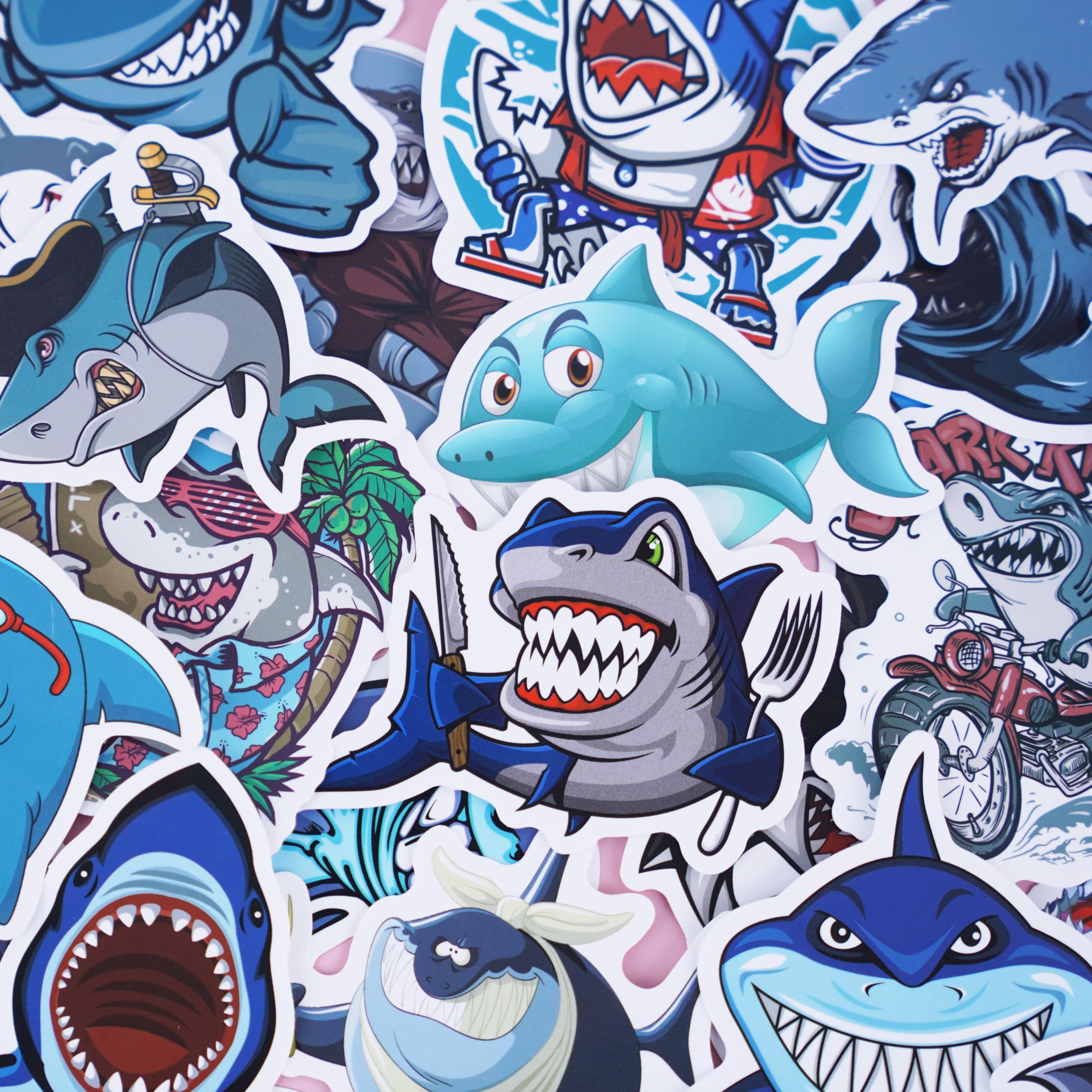 Amazon.com: Stickeroonie Sticker Decal Cute Fat Whale Shark Eating ...