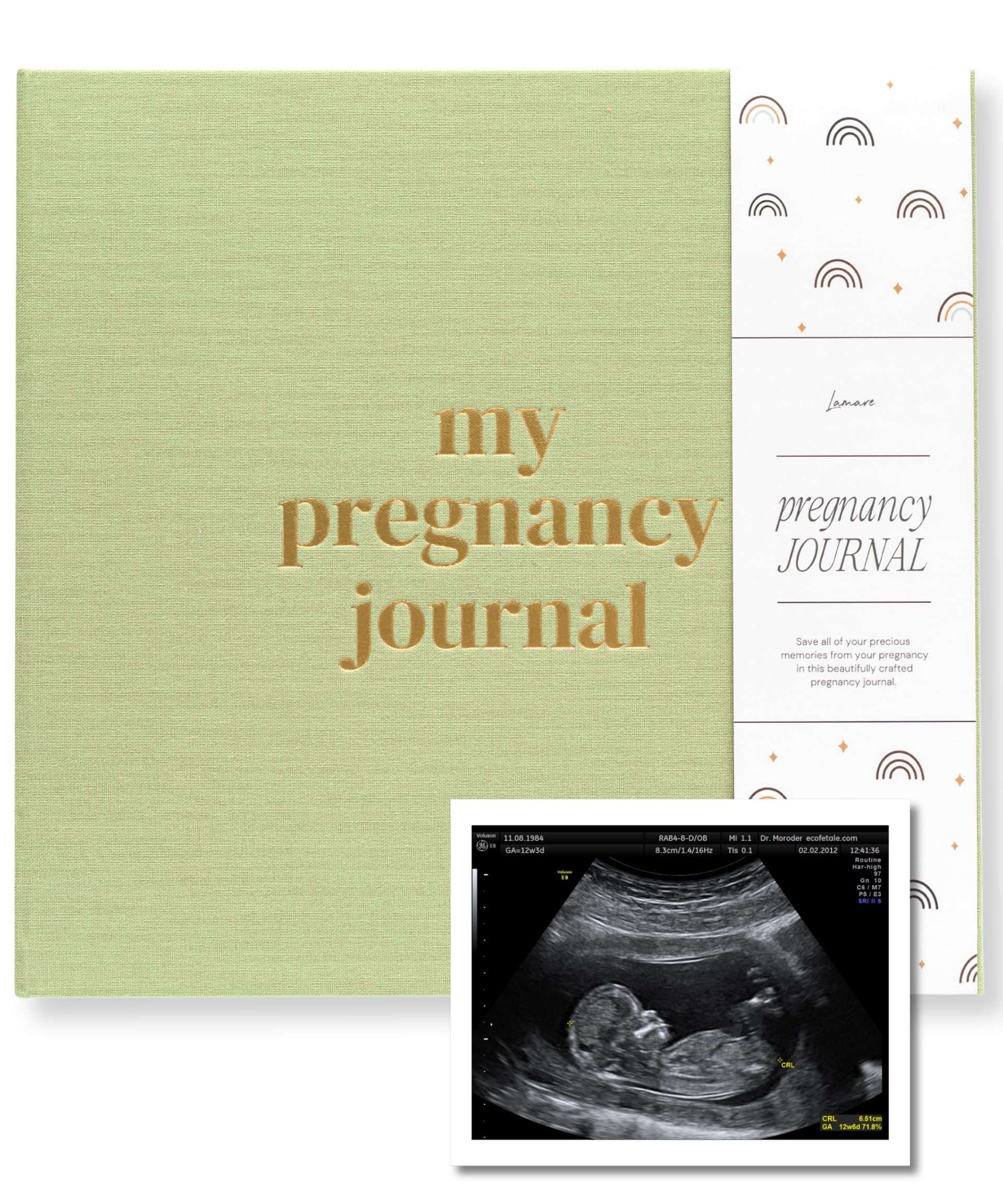 Amazon.com: Lamare Pregnancy Journal Memory Book - Linen Pregnancy Book ...