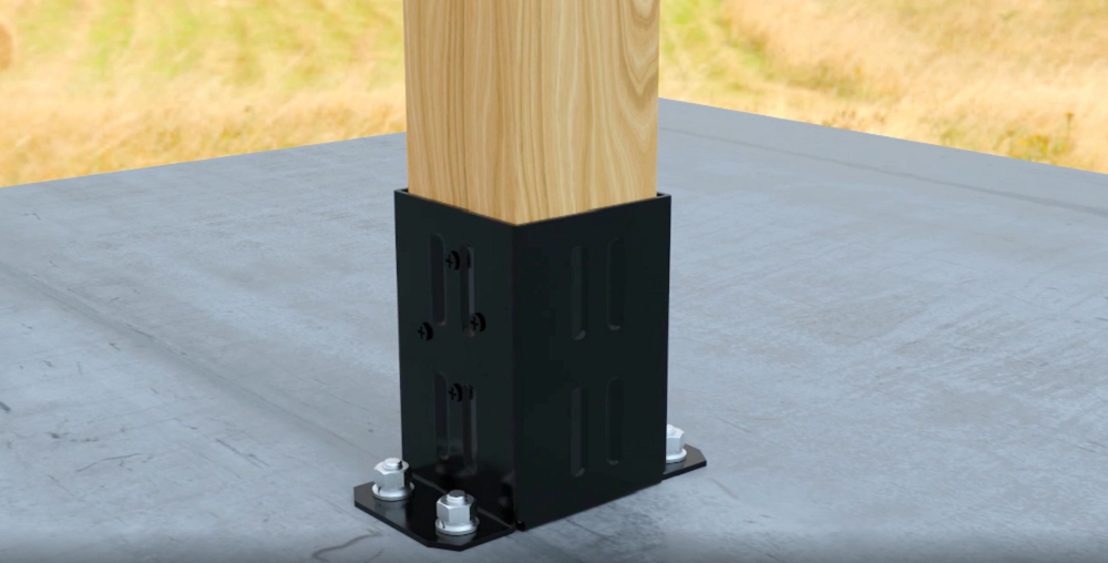 Watch TFMUZERT 4x4 Fence Post Anchor Concrete Floor Installation on ...