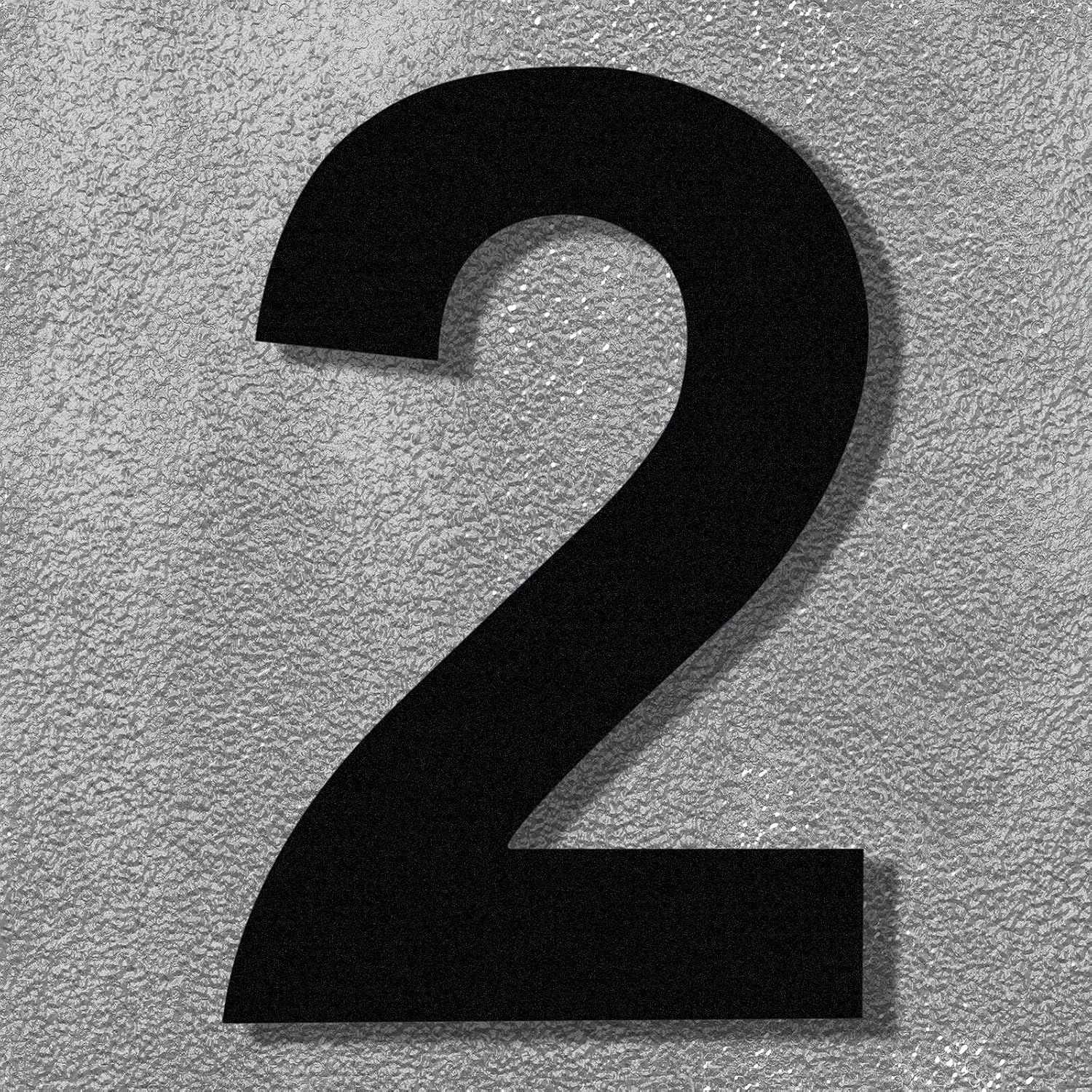 Amazon.com: Modern 8-Inch Black Stainless Steel Floating House Numbers ...