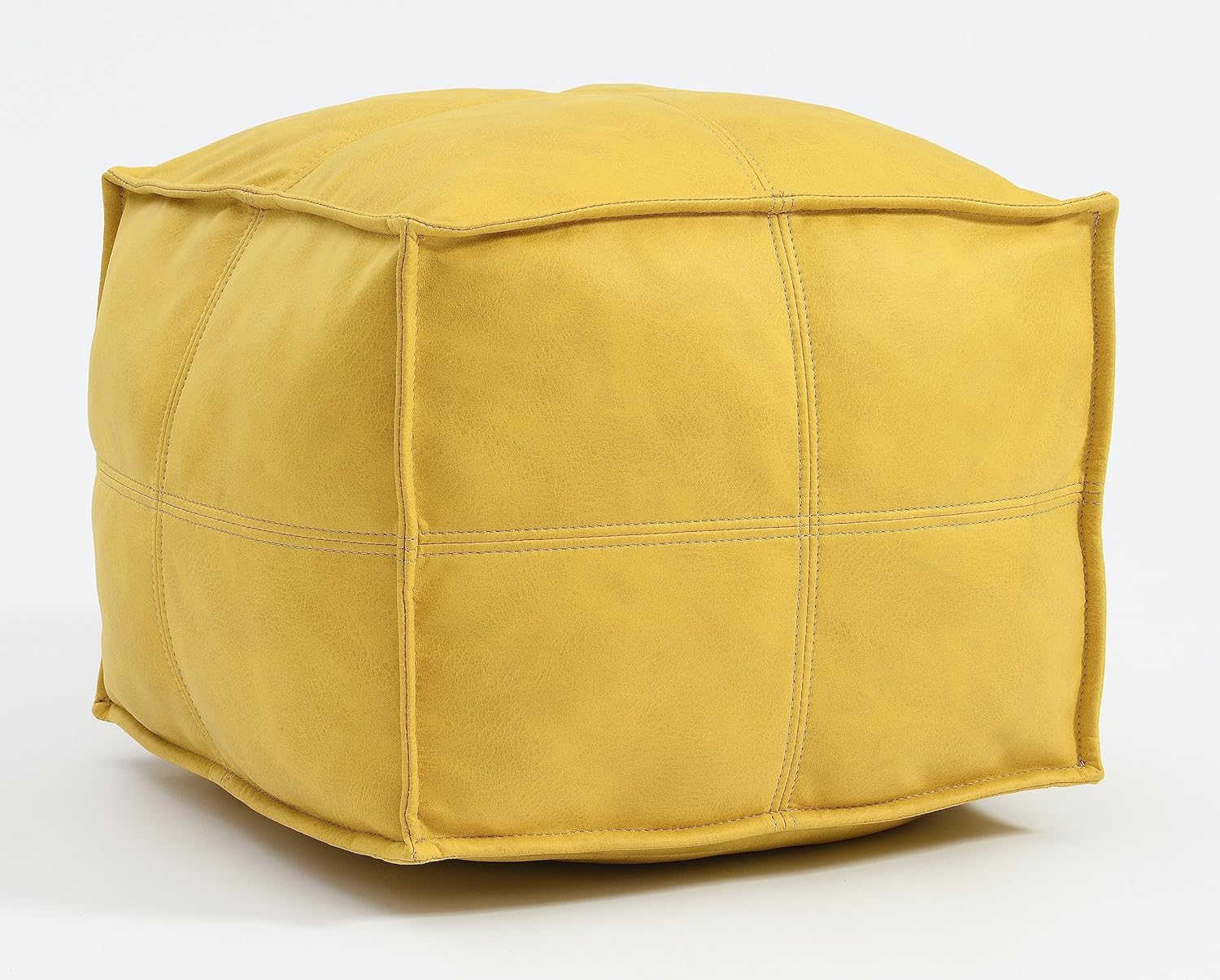 Amazon.com: C COMFORTLAND Unstuffed Pouf Ottoman, Faux Leather Poof ...
