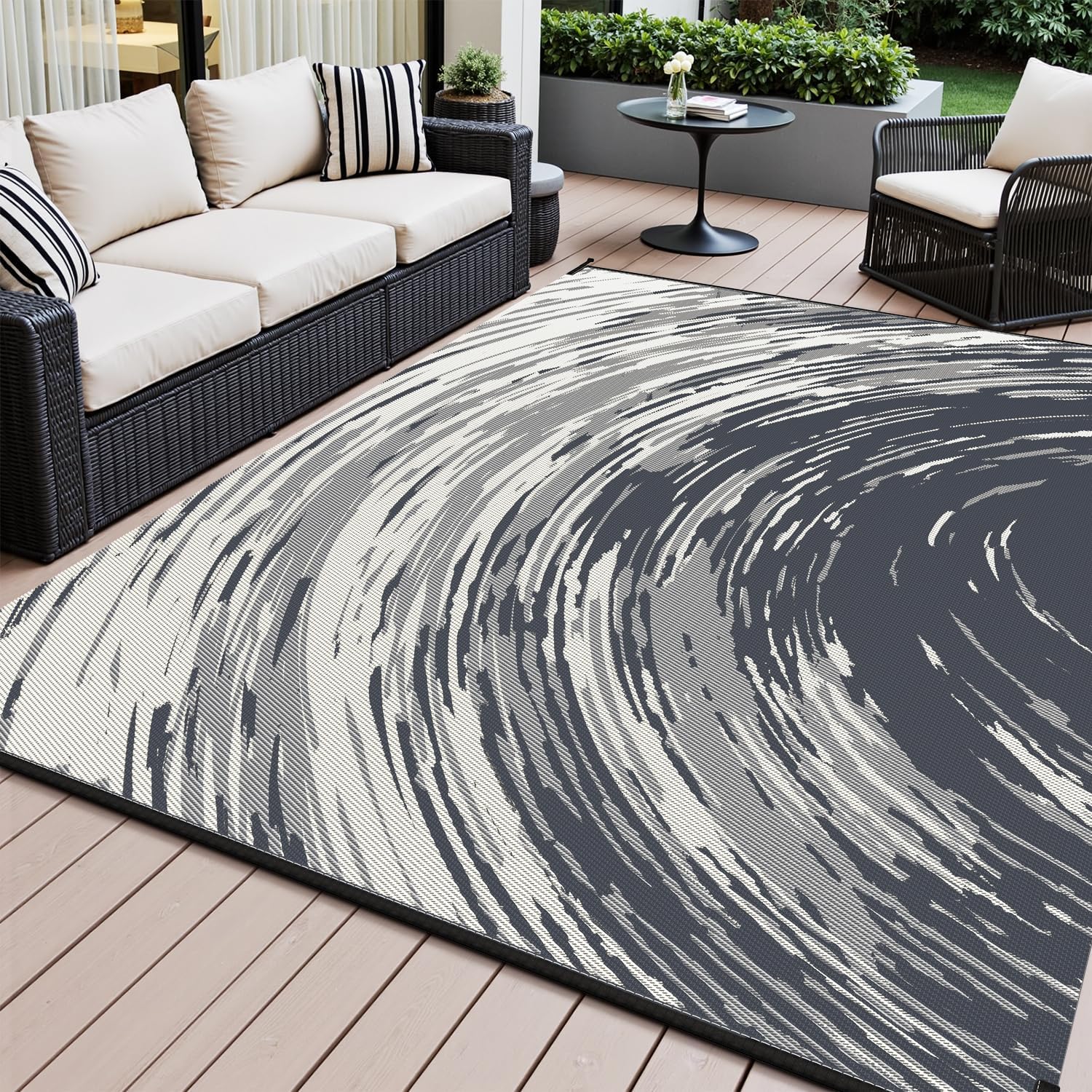 Outdoor Rug Waterproof 5x8 Outdoor Carpet Patio Rug RV Mat Plastic ...