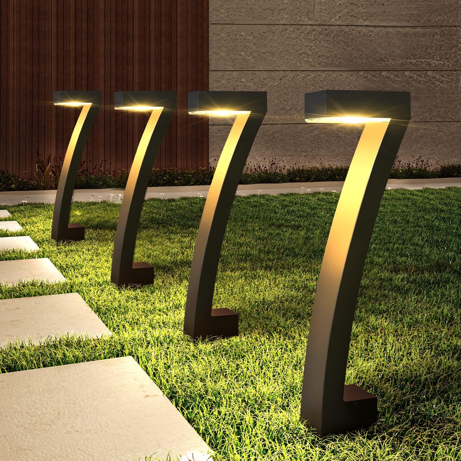 SOLARBASICS Modern Solar Path Light, Outdoor Waterproof Solar Pathway ...