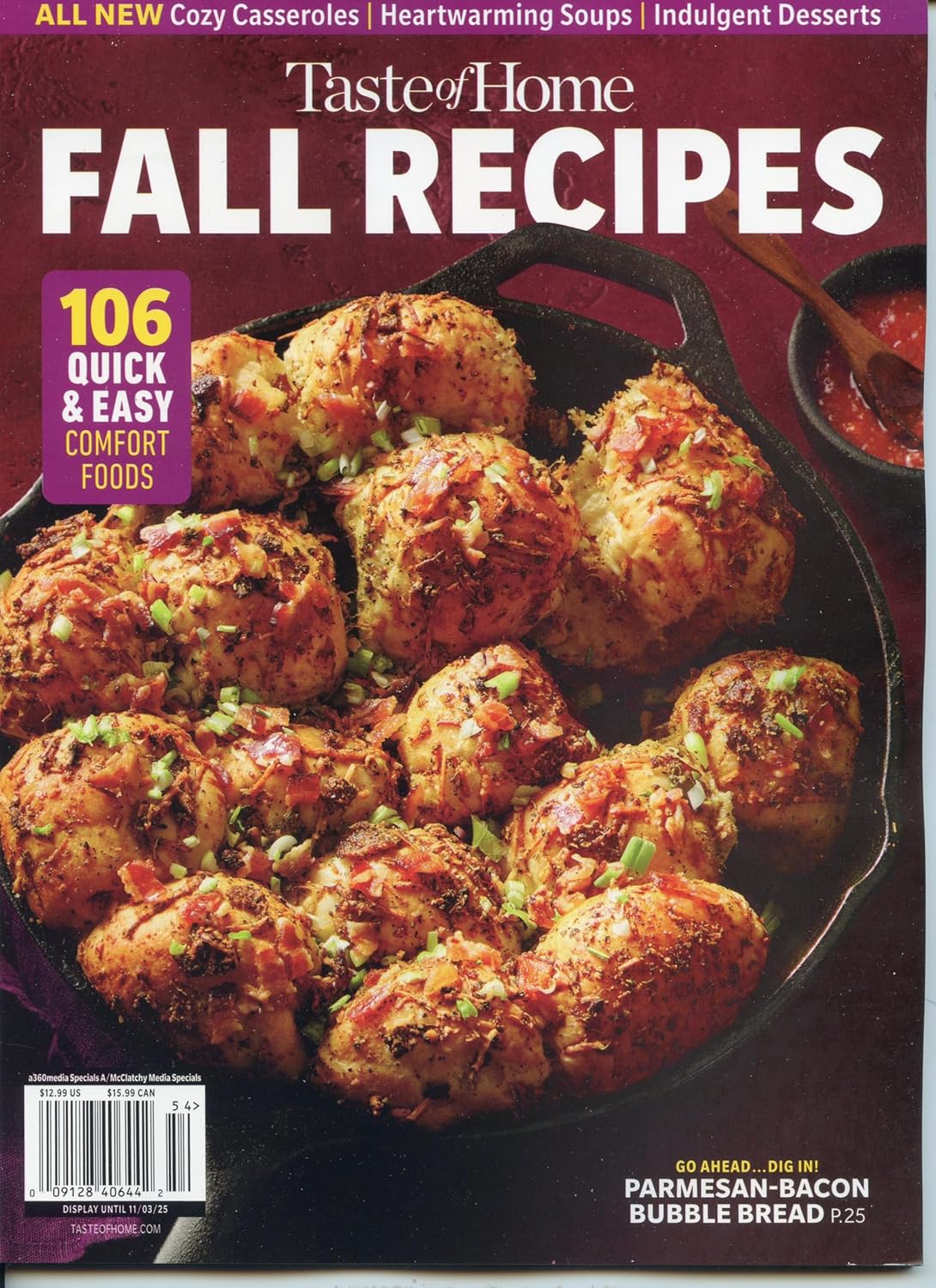 Taste Of Home Magazine. Fall Recipes 2025. All New Cozy Casseroles ...