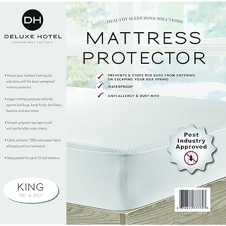 Amazon.com: Plastic Mattress Protector Zippered King, Waterproof Vinyl ...