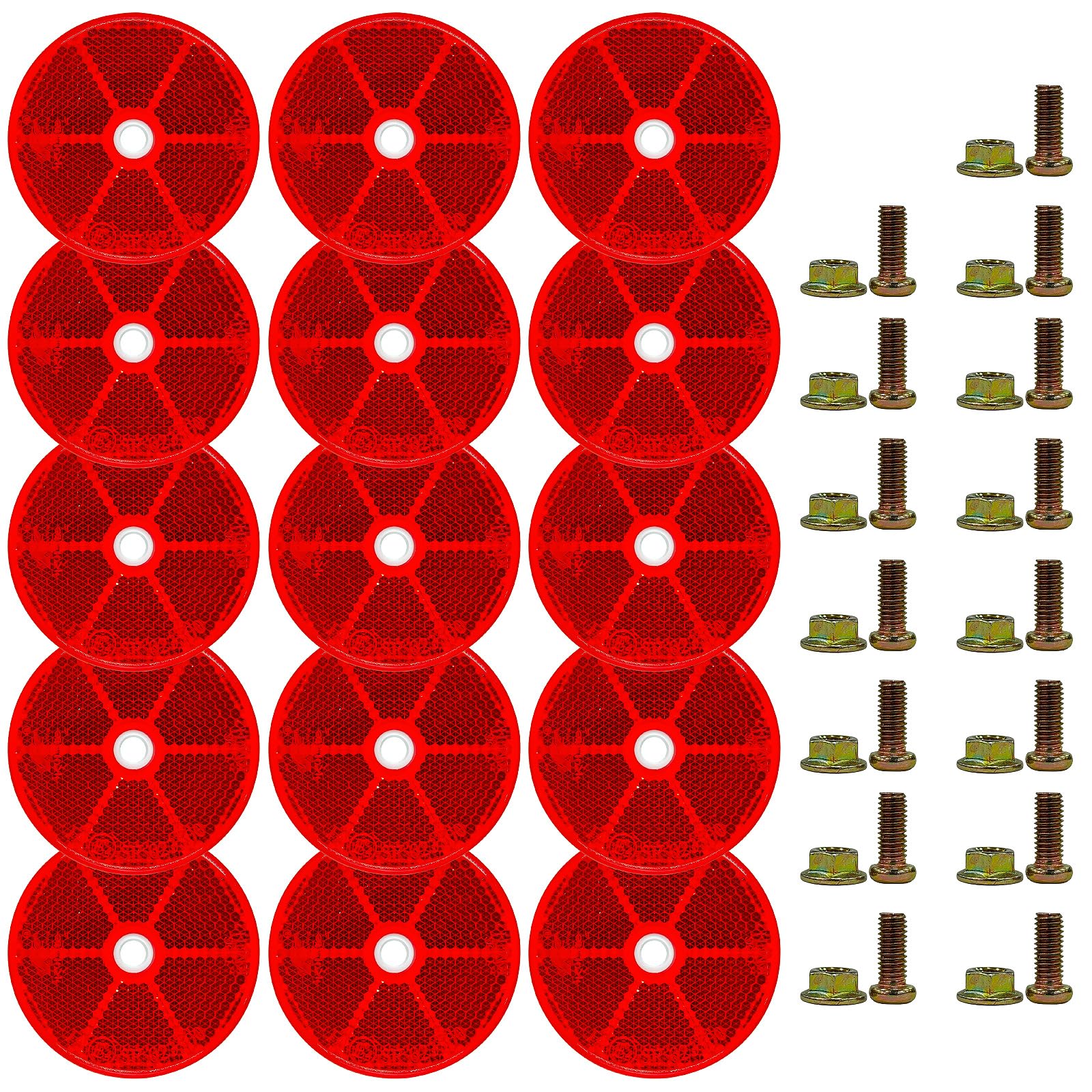 Amazon.com: PLUMAGEpp 15 Pcs Front Reflector Round for Driveway Fence ...