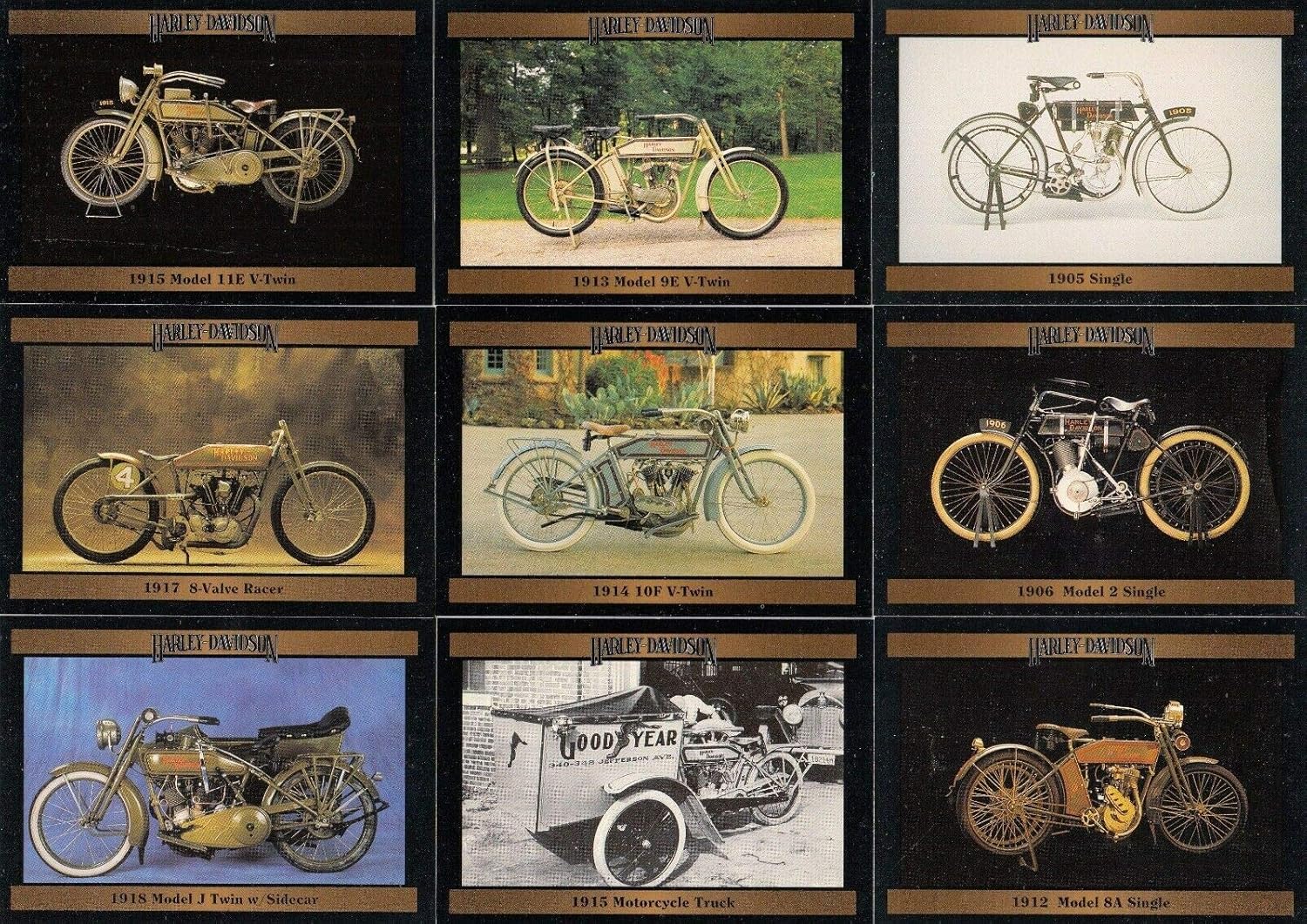 HARLEY-DAVIDSON SERIES 2 1992 COLLECT-A-CARD COMPLETE BASE CARD SET OF ...