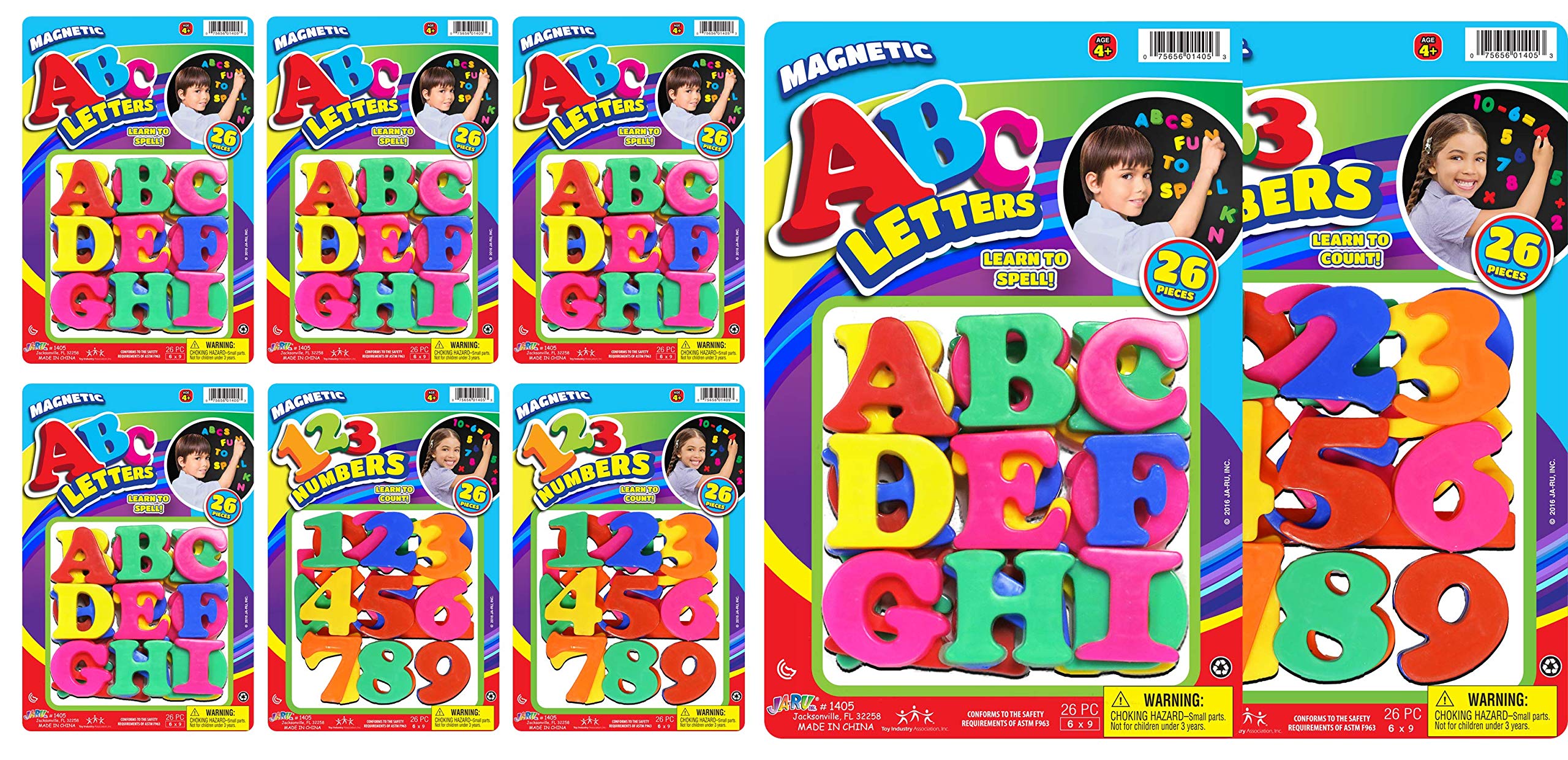 Amazon.com: JA-RU Magnetic Letters and Numbers (6 Packs) Fun Colorful ...