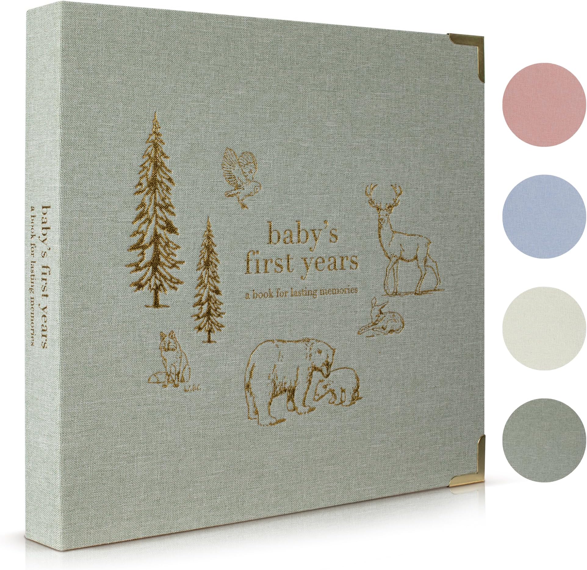 Amazon.com: RubyRoo Baby Memory Book - Milestone Keepsake Baby Photo ...