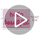 Amazon.com: Evovee Hello Beautiful Bath Mat Light Pink Blush Peach ...