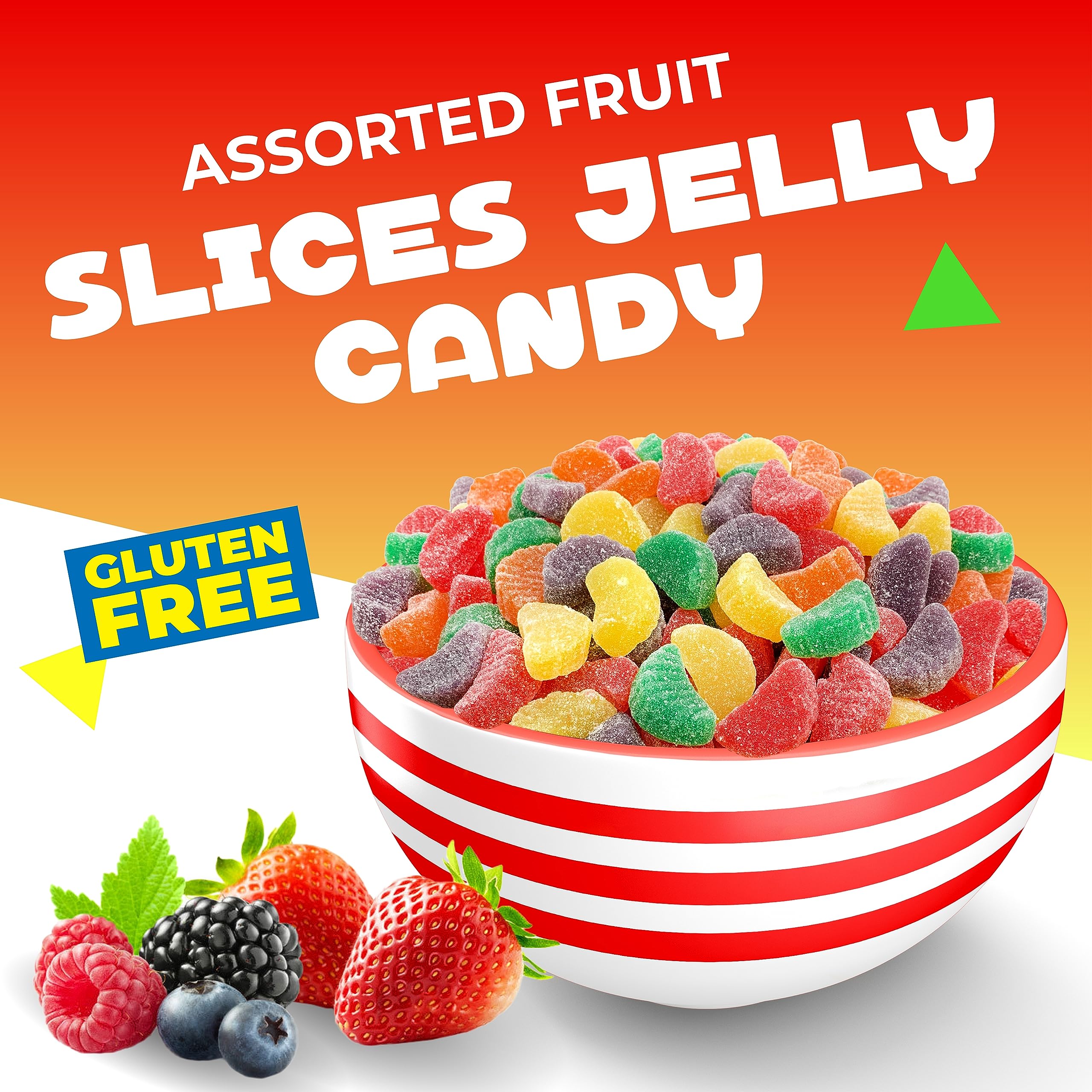 Snapklik.com : Fruit Slices Candy 2 Pound Bulk Bag Assorted Sugar ...