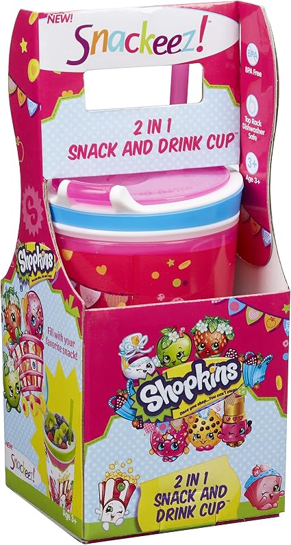 Amazon.com: Snackeez Shopkins 2 in 1 Snack and Drink Cup : Baby