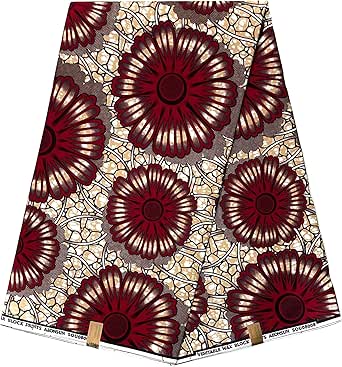 HITARGET Wax Pagne Tissu Africain 6 Yards Coton AF071 : Amazon.fr ...