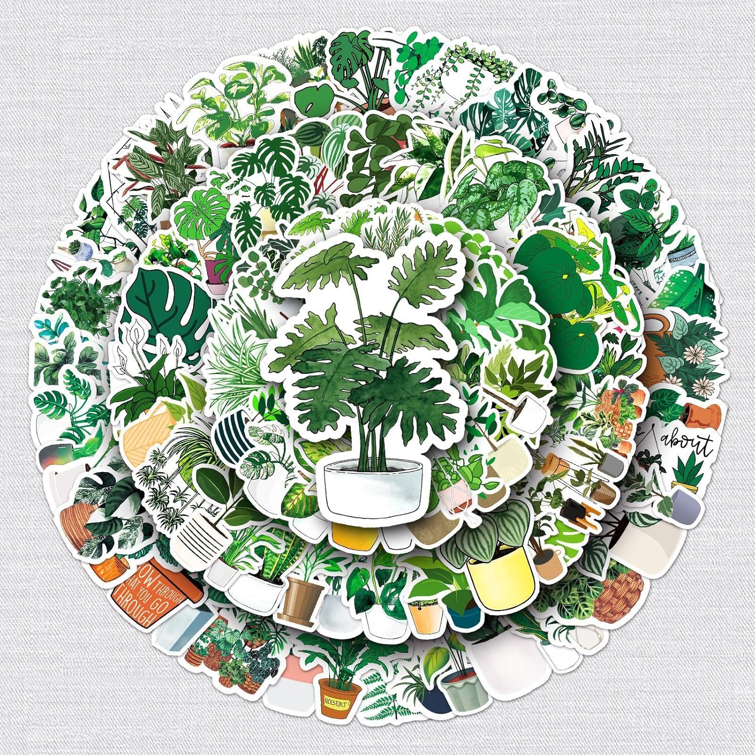 Amazon.com: Lovely Green Plants Stickers for Teens Kids Boys Girls ...