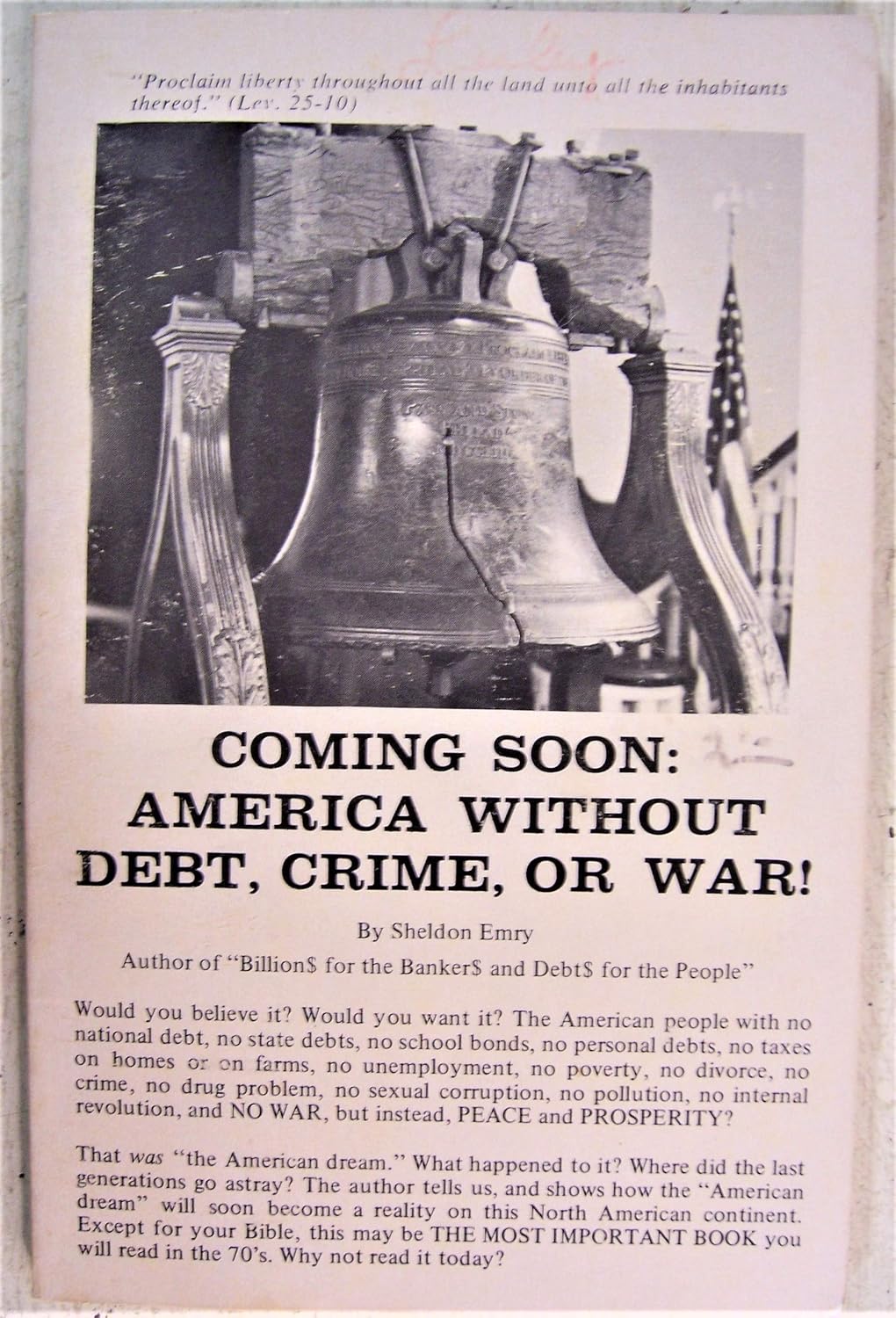 COMING SOON : America Without Debt, Crime, or War!: Sheldon Emry ...