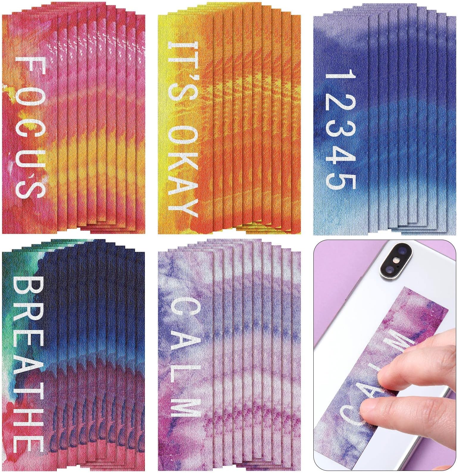Amazon.com: 60 Pcs Anxiety Sensory Strips - Textured Sensory Calming ...