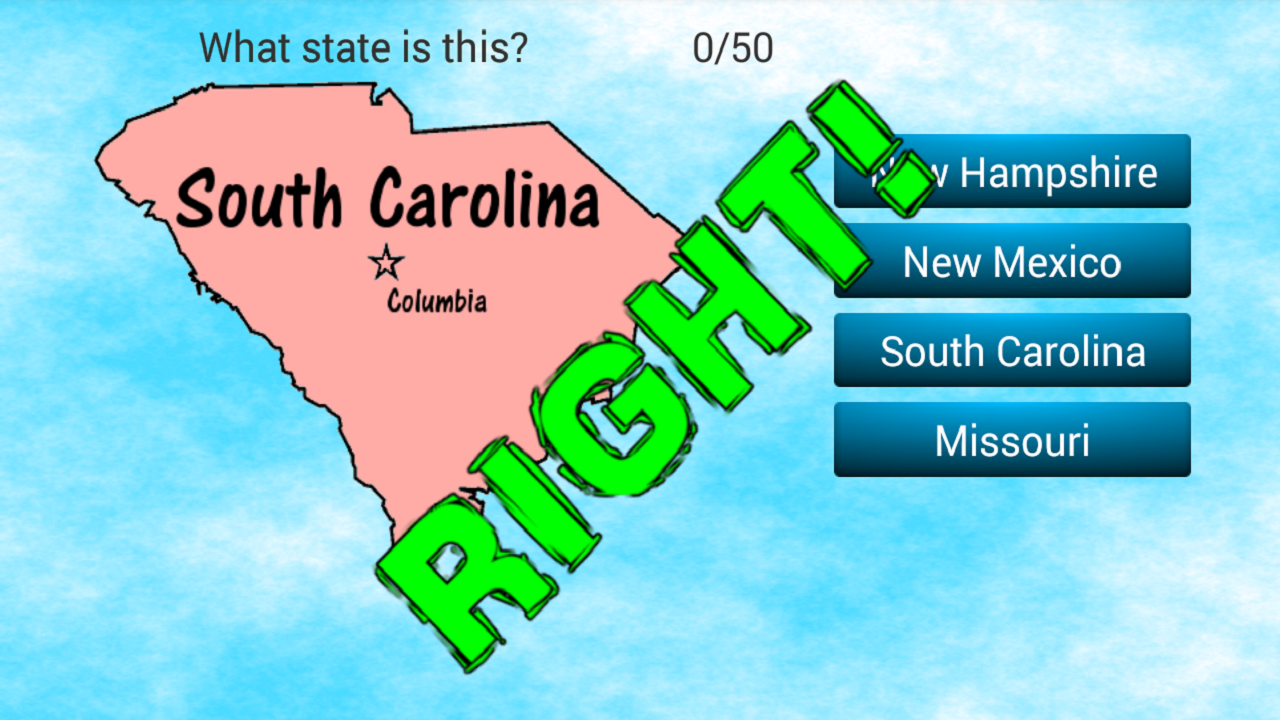 Map Southern States And Capitals Test