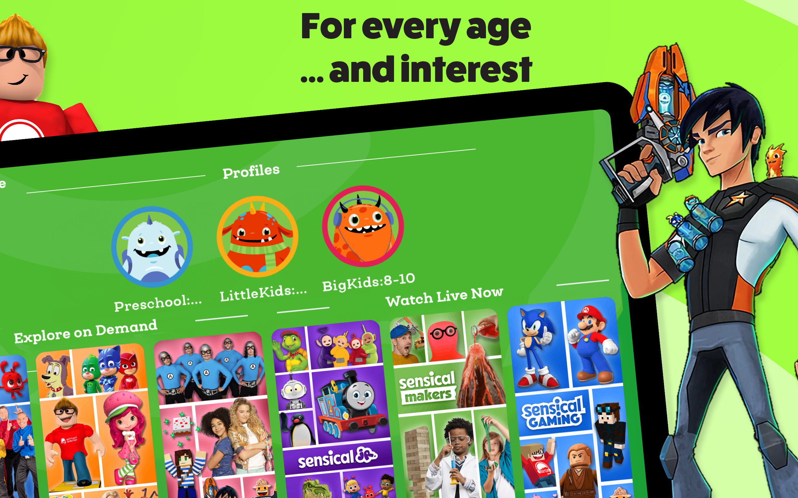 SENSICAL - The safest free streaming for kids with favorite characters ...