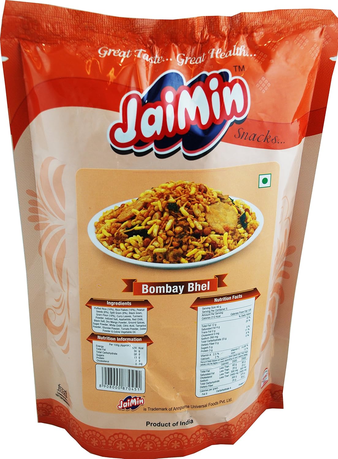 Jaimin Bombay Bhel 180g : Amazon.fr: Epicerie
