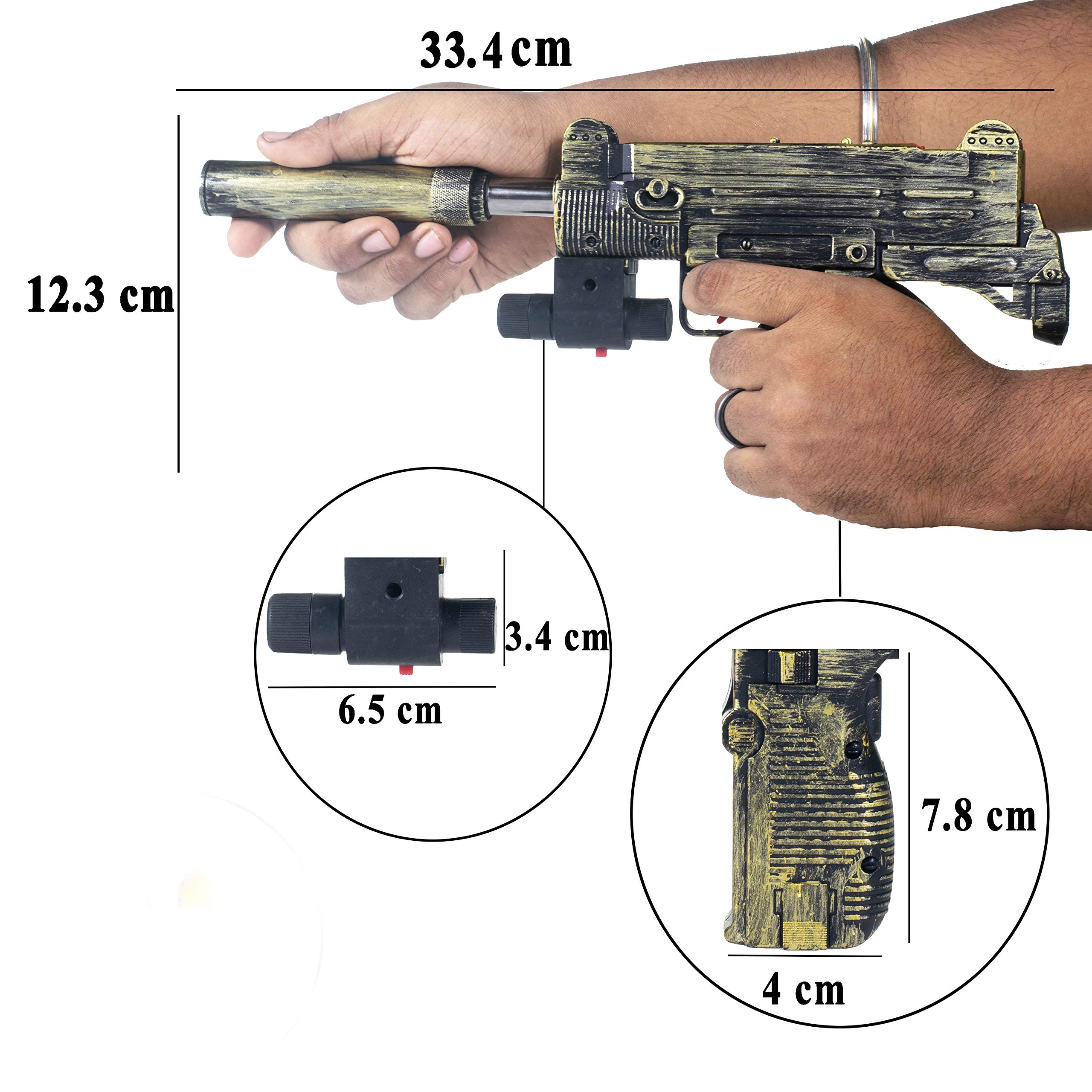 Buy WISHKEY Kid's 2 in 1 PUBG Theme Gun Toy Set with 1000 Plus Foam ...