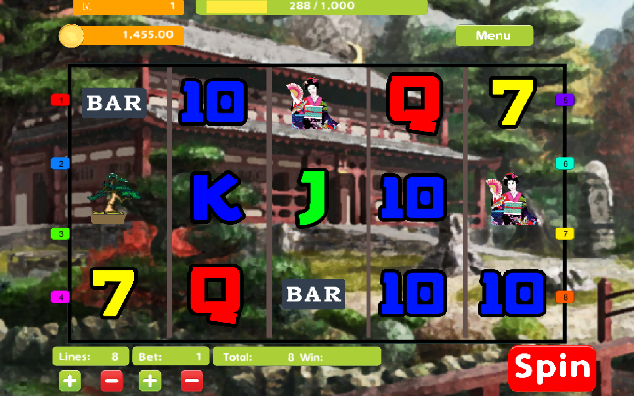 Japan Beauty Dress Kimono Jackpot Lucky Vegas Casino Slot Machine Poker ...