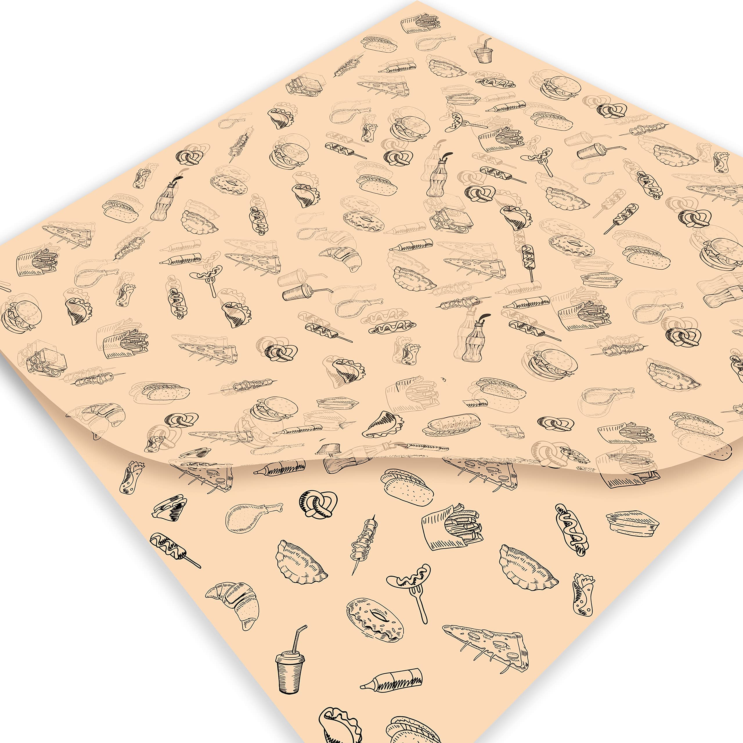 Papel encerado Grado Alimenticio 30 X 30 Hojas diseño con imágenes para ...