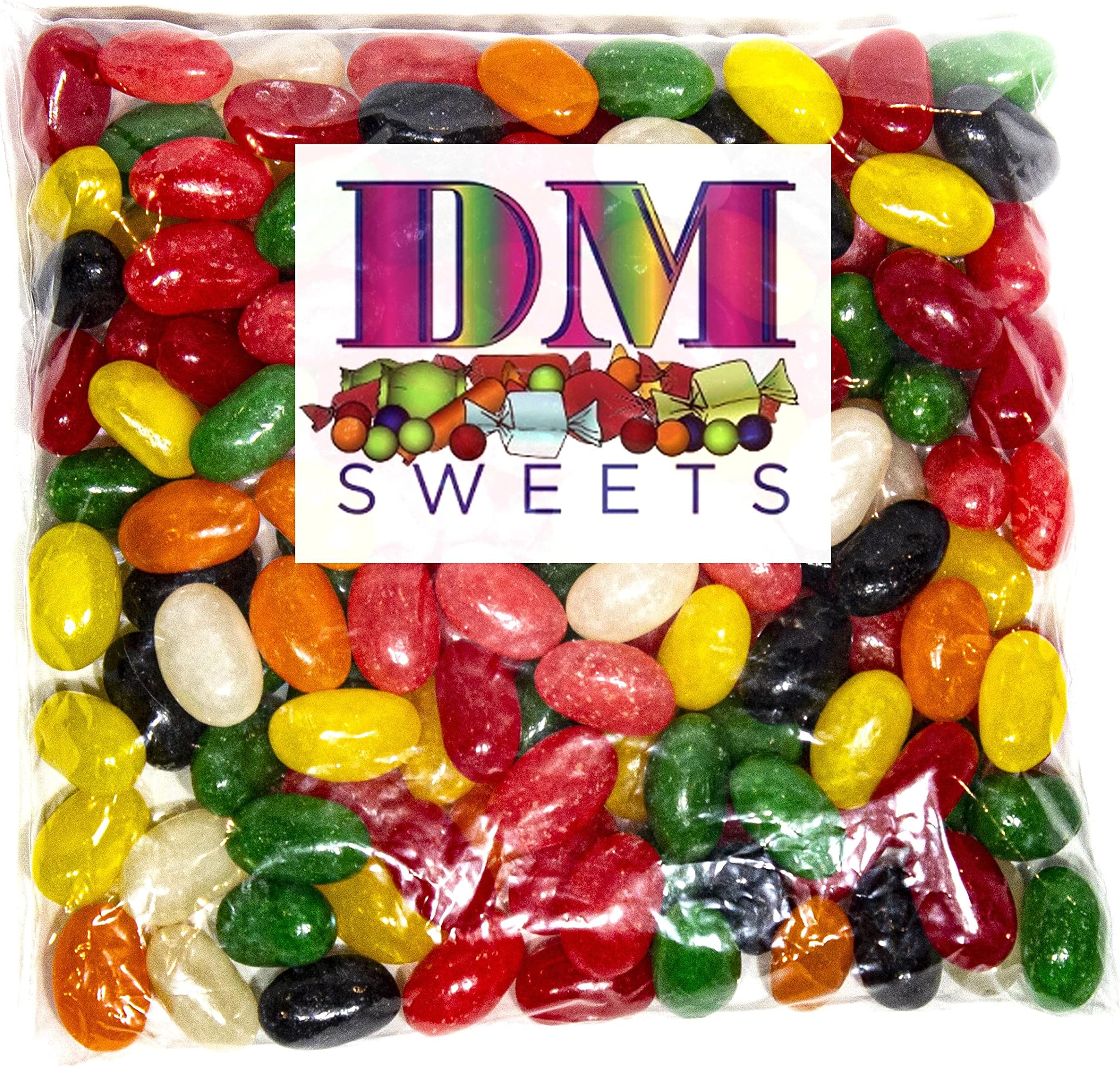 Amazon.com : DM Sweets Assorted Fruit Flavored Jelly Beans - 2 lbs of ...