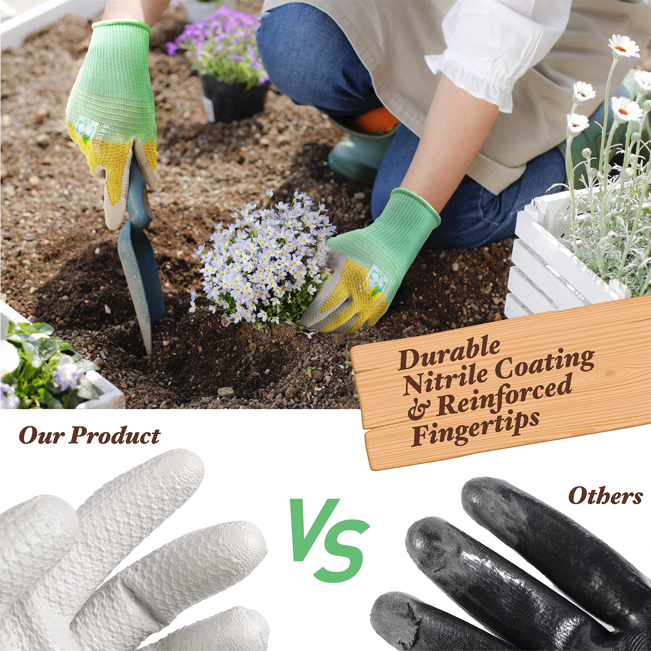 Snapklik.com : Garden Work Gloves Bulk Pack, Landscaping Gloves For ...