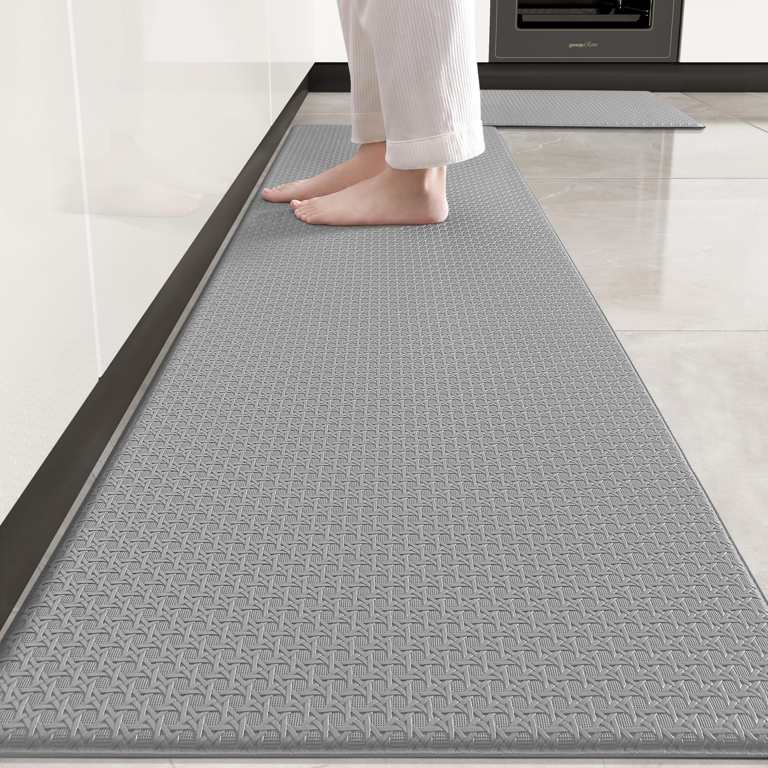 Amazon.com: WEZVIX Cushioned Kitchen Mat 2 PCS, Anti Fatigue Kitchen ...