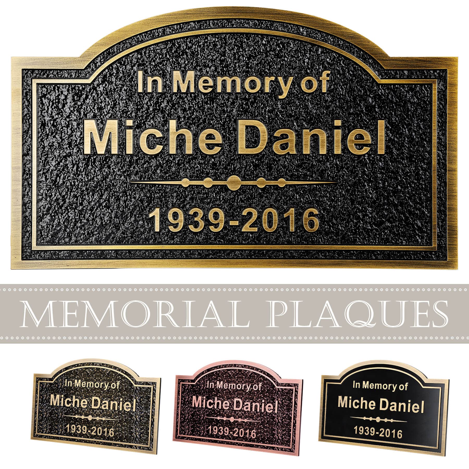 Amazon.com: Personalized Human Memorial Stones Plaque Small Grave ...