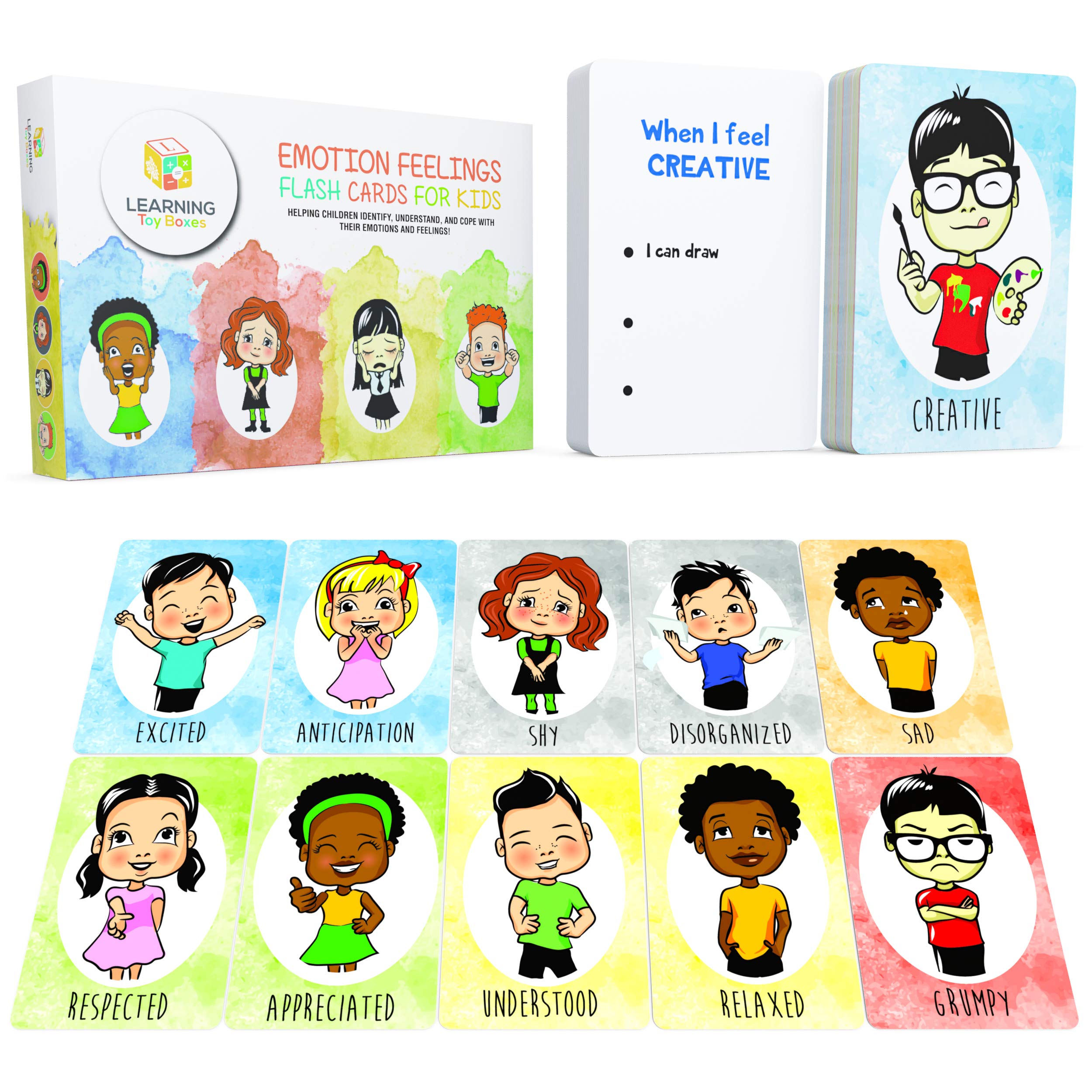 Buy Feelings Flashcards Emotion Flash Cards for Toddlers Social ...