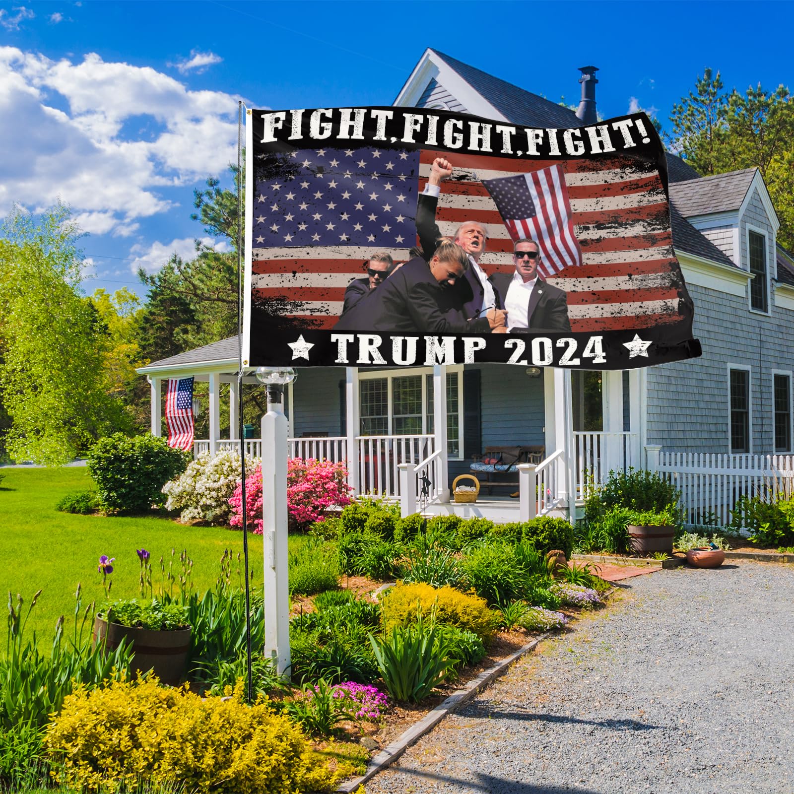 Snapklik.com : Trump 2024 Flag 3x5 Ft Trump Fight For America Shooting ...