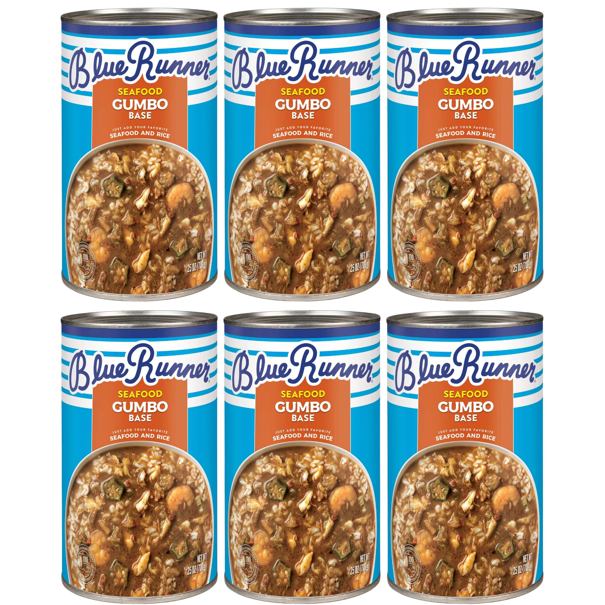 Amazon.com : Blue Runner—Creole Seafood Gumbo Base—25 Ounce Can (Pack ...