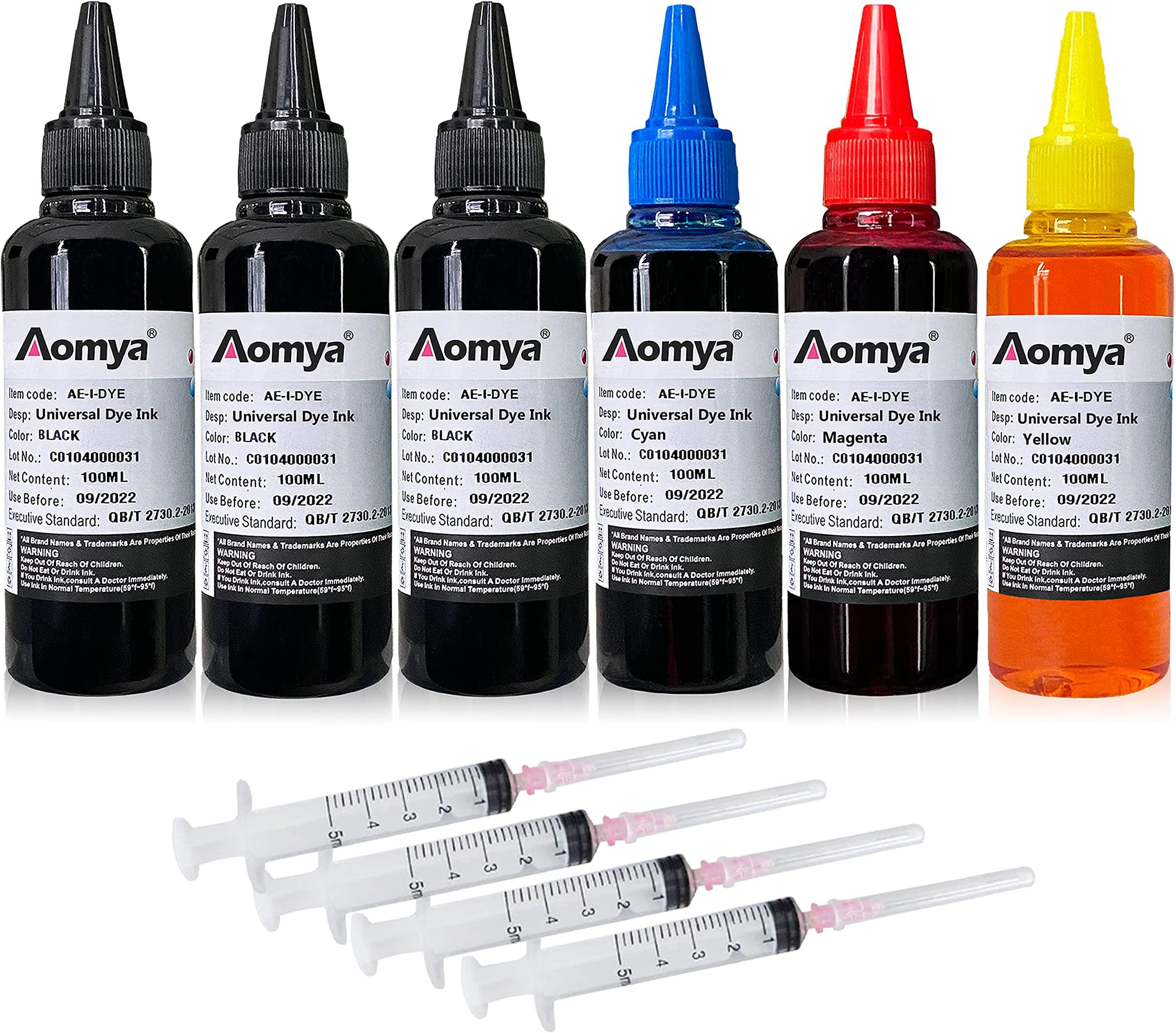 Aomya Universal Dye Ink Refill Kit for HP Canon EPN Brother Lexmark ...
