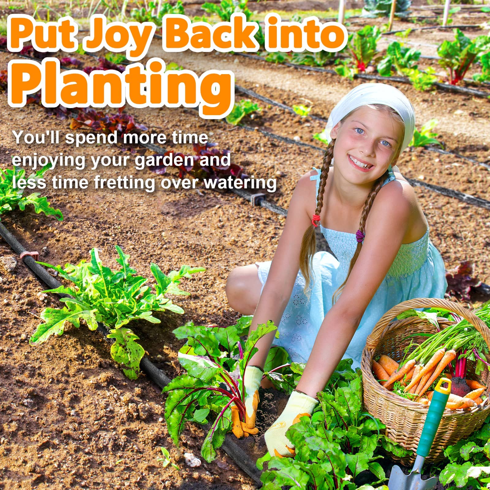 Snapklik.com : Soaker Hose For Garden 15 FT, Heavy Duty Drip Irrigation ...