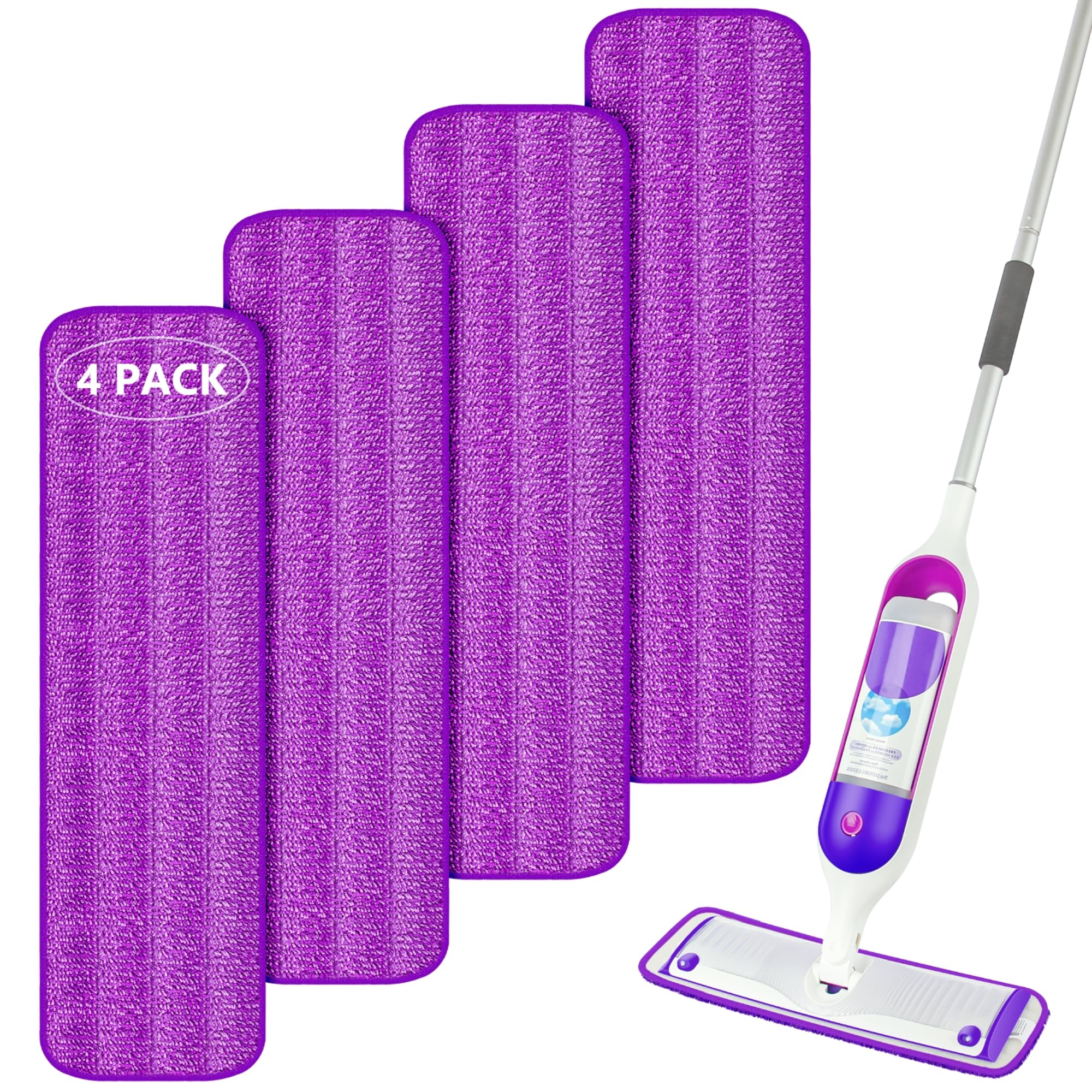 Amazon.com: 4 PACK Reusable Mop Pads for Swiffer PowerMop, Power Mop ...