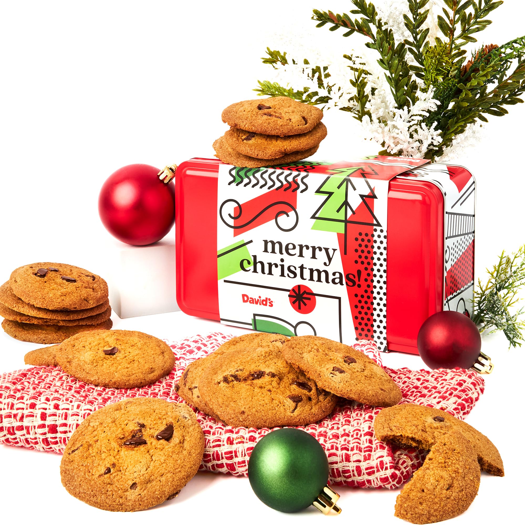 Amazon.com: David's Cookies Merry Christmas Thin And Crispy Cookies in ...