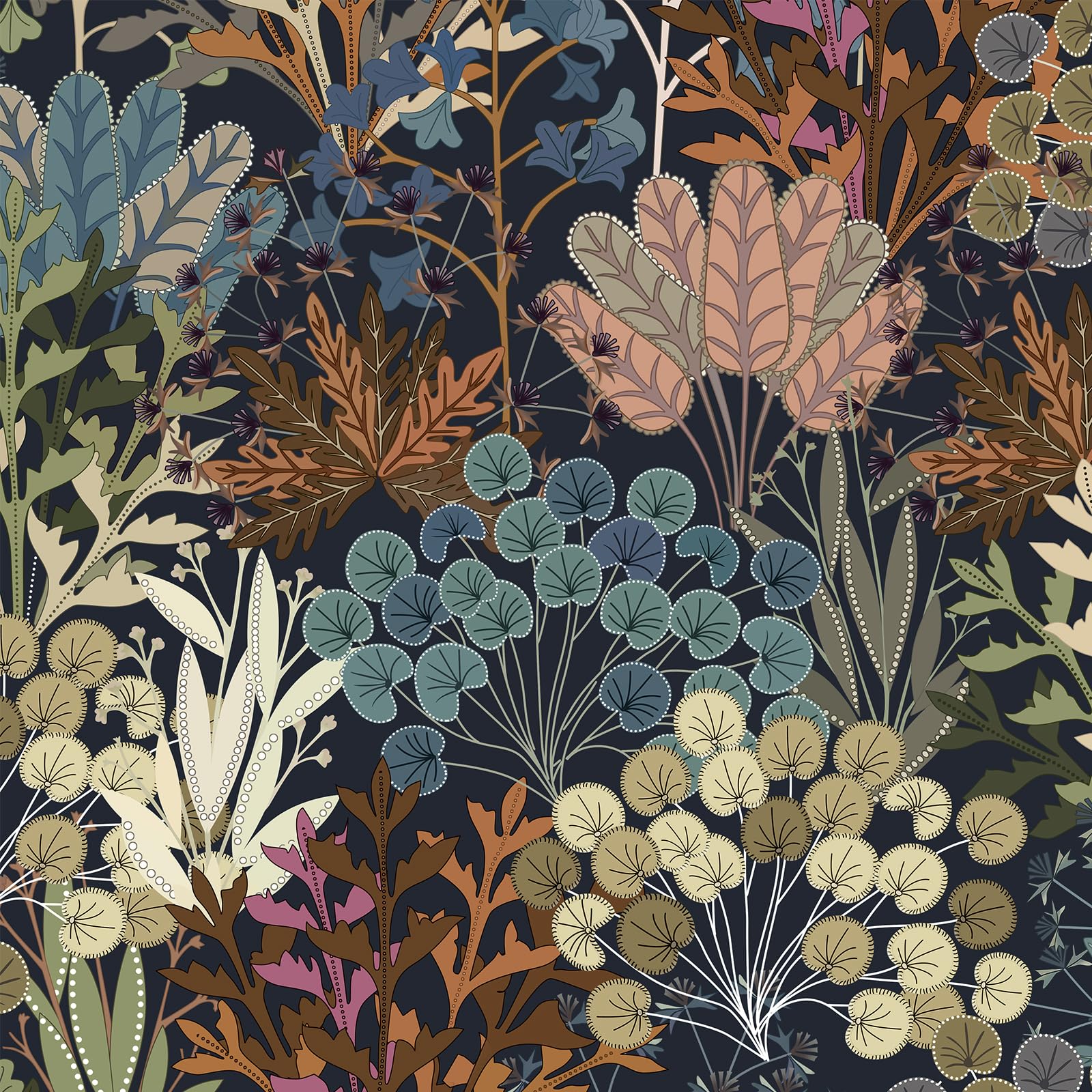 Vintique Peel and Stick Wallpaper Boho Wallpaper Dark Floral Contact ...