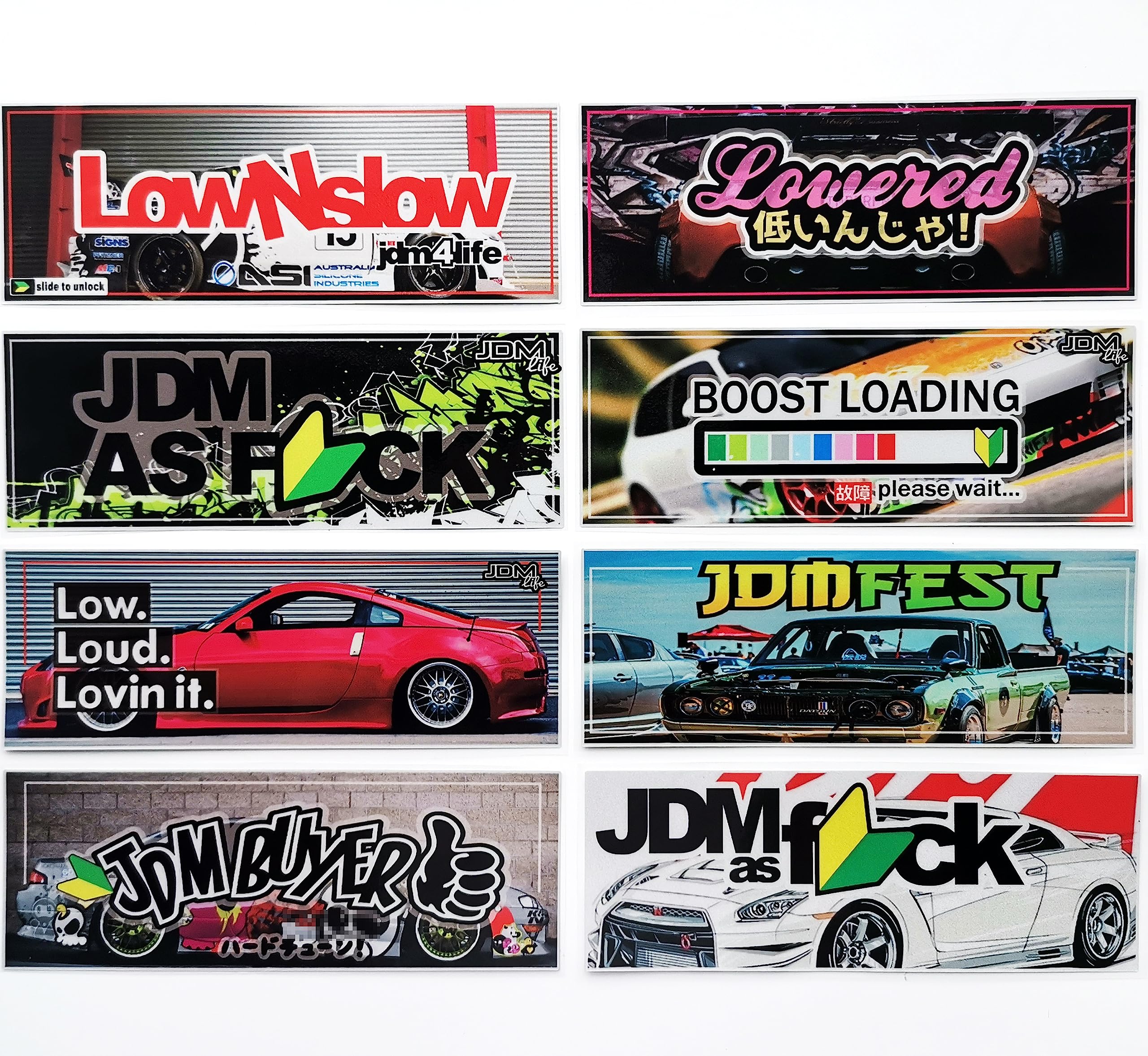 Amazon.com - JDM Windshield Banner for Car Modifiers Funny Japanese ...
