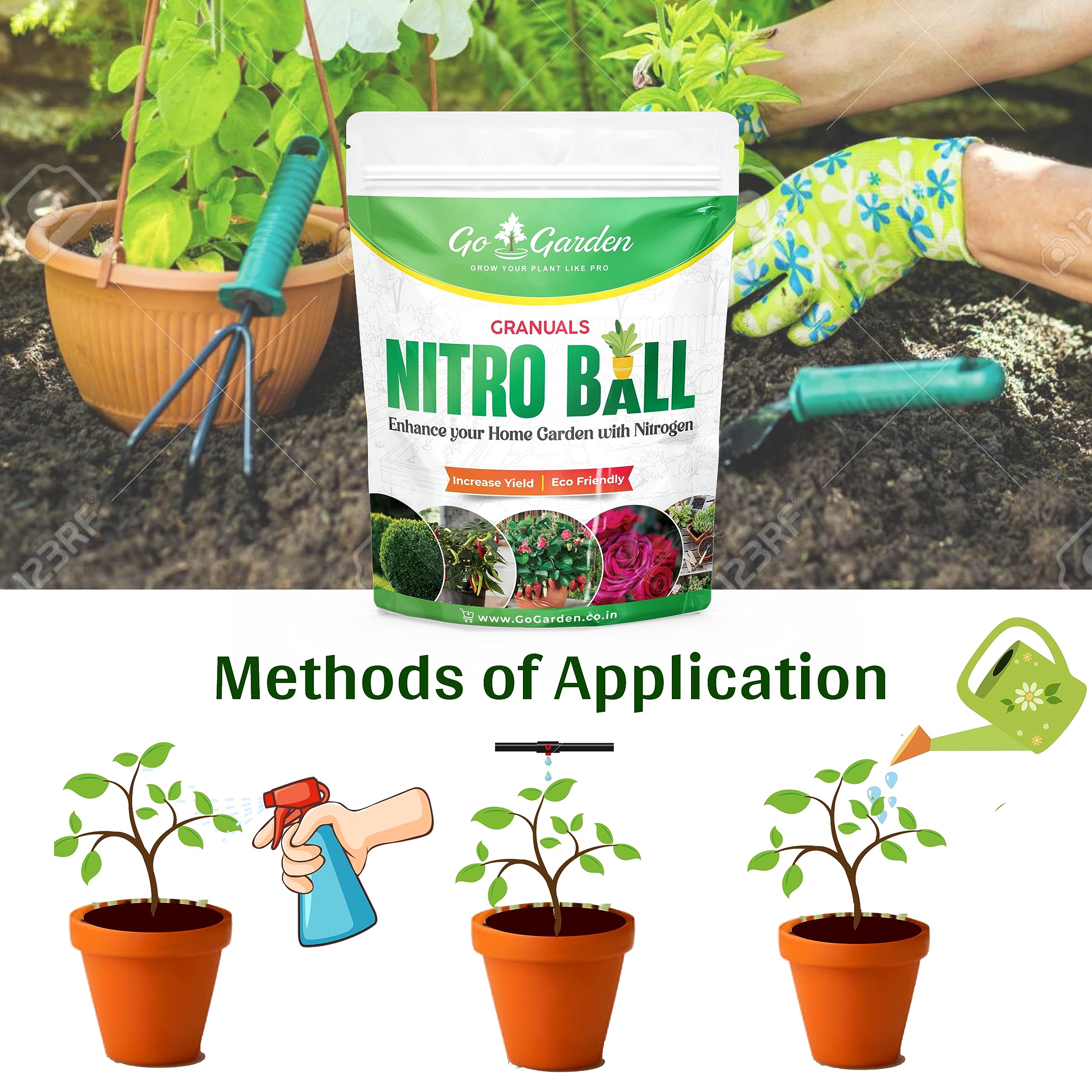 Increasing Nitrogen Garden Go Garden Nitro Ball Organic Powder