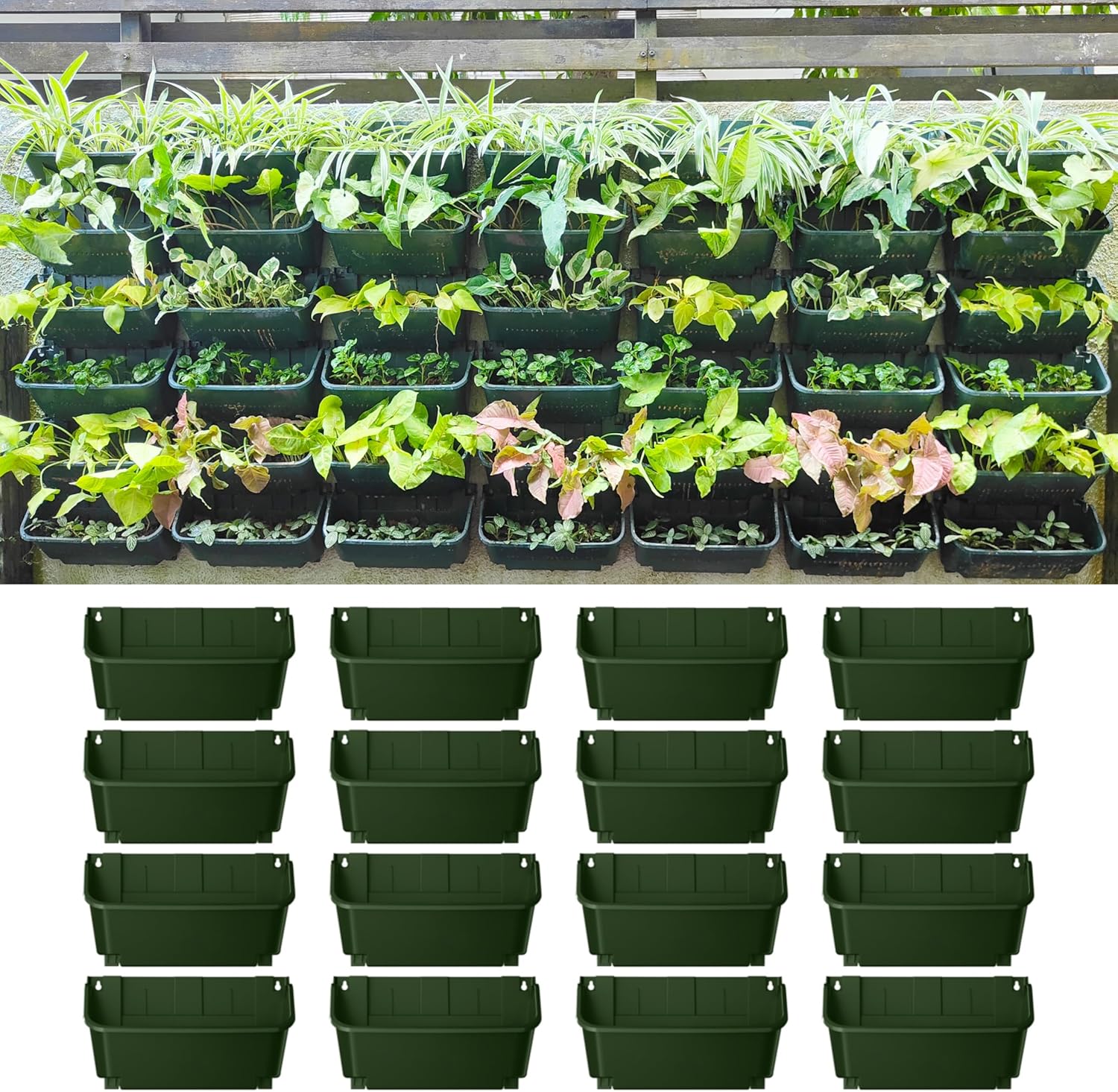 Amazon.com: Maxona Vertical Garden Planter - 16 Pack, 13 inch Wall ...