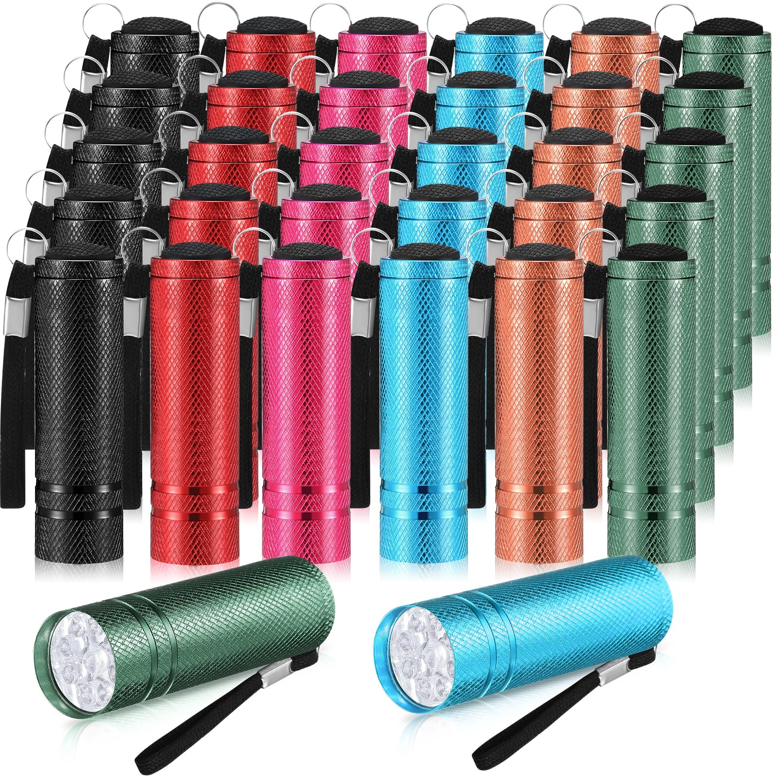 Snapklik.com : Tujoe 24 Pack Mini Flashlights Bulk, Bright Aluminum ...