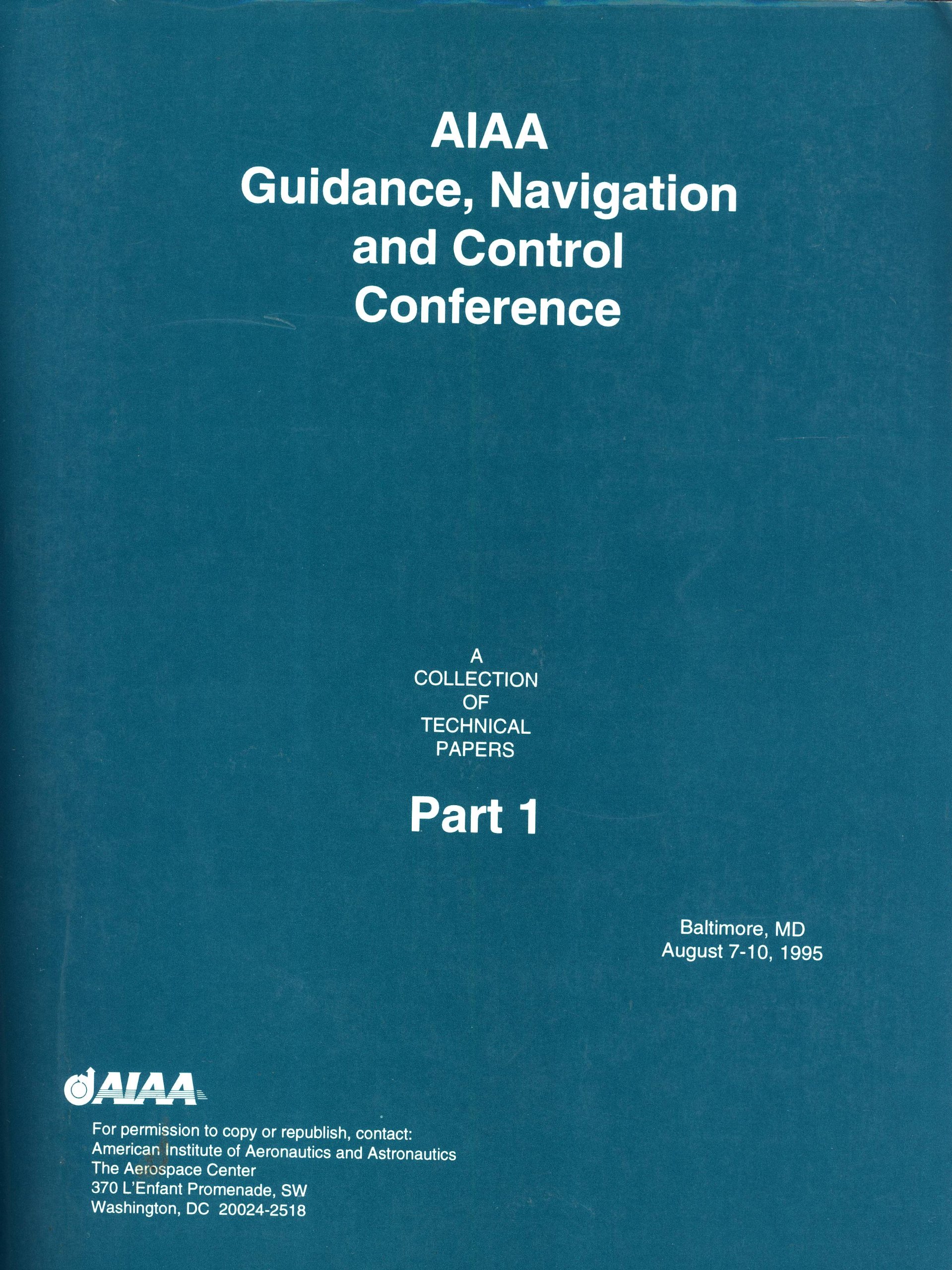 Buy Aiaa Guidance, Navigation and Control Conference Online at ...