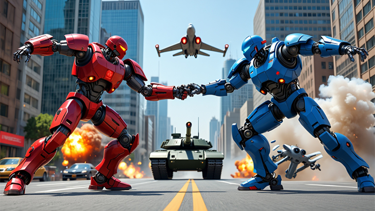 Jet Robot Transform 3D Offline Game - Robot Fighting & War Robot Game ...