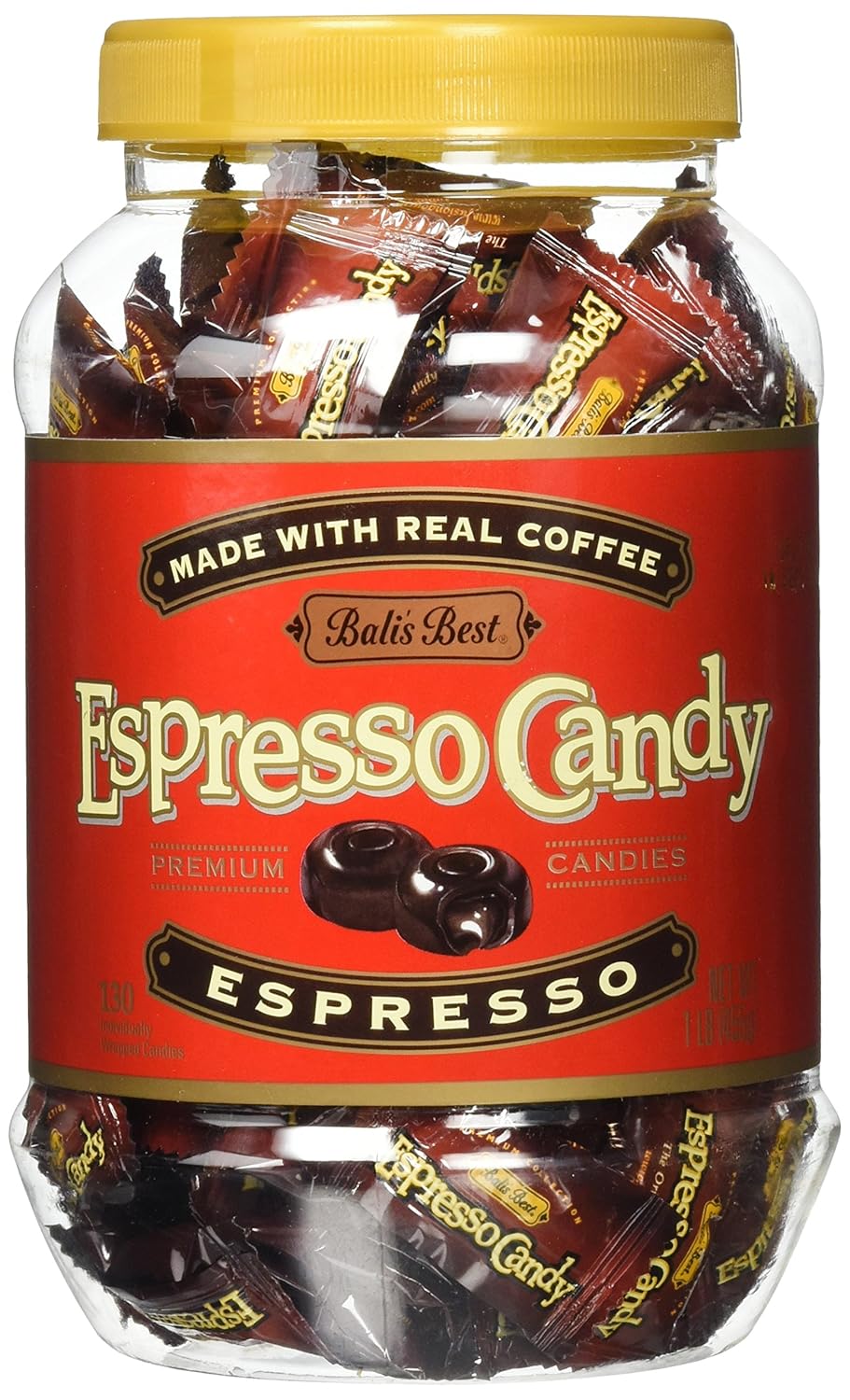 Amazon.com : Bali's Best Espresso Candy, 1 Pound Jar, Individually ...