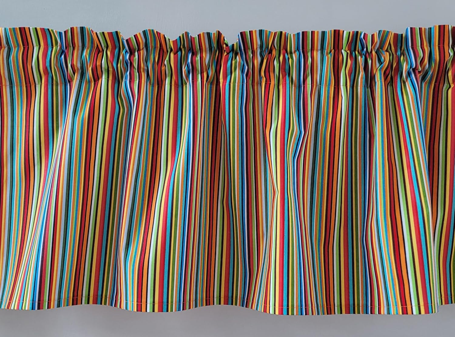 Amazon.com: Orange Striped Curtain, Striped Valance, Spring Valance ...
