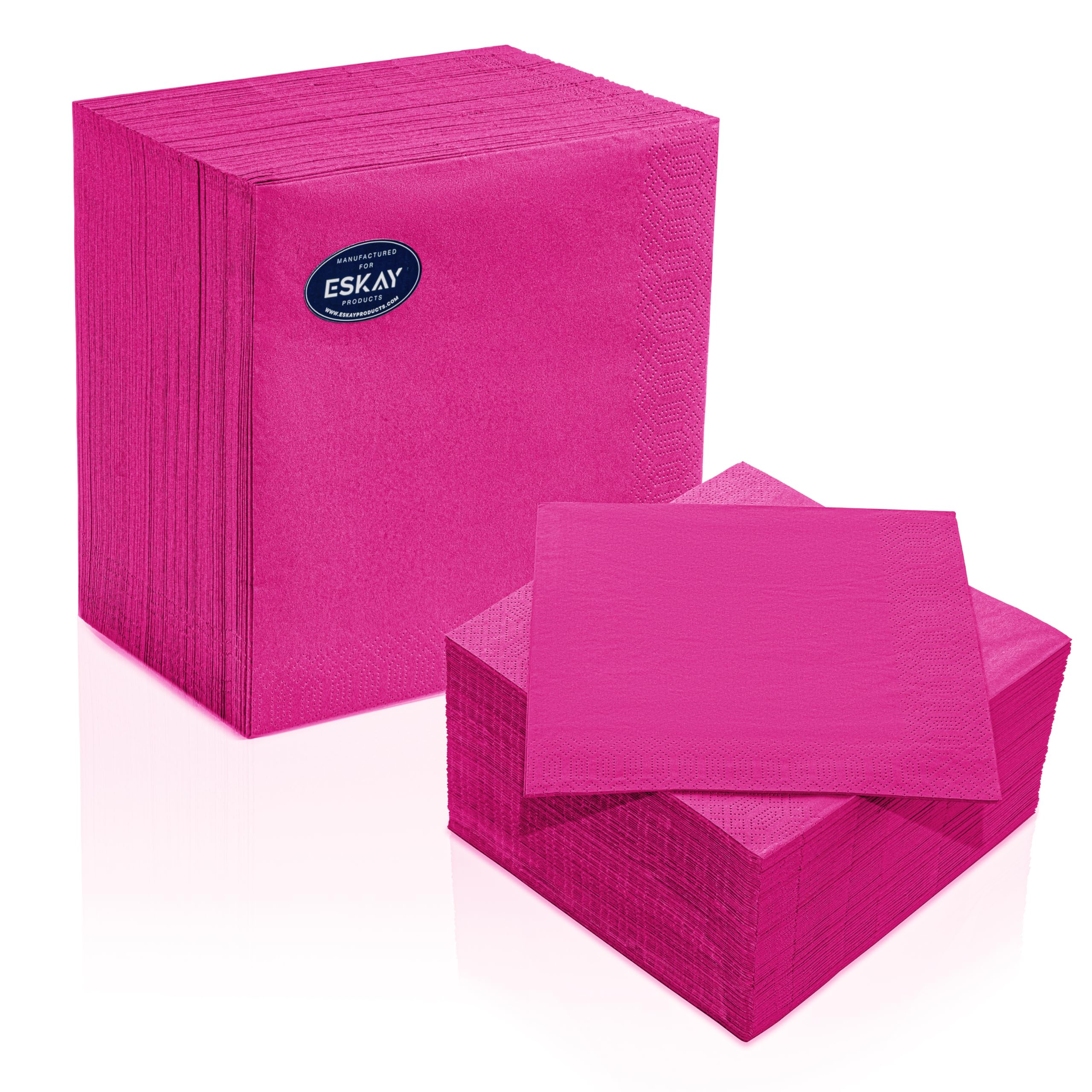 Amazon.com: Fuchsia Dinner Napkins, 3-Ply Disposable Paper Napkins-Bar ...